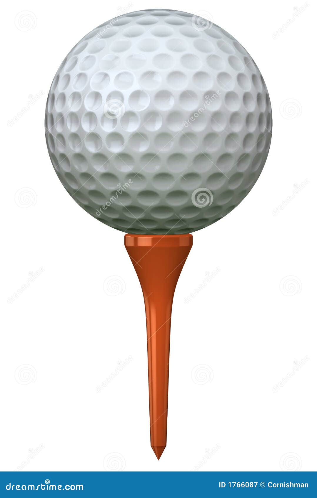 Golf Ball on Tee stock illustration. Illustration of isolated - 1766087