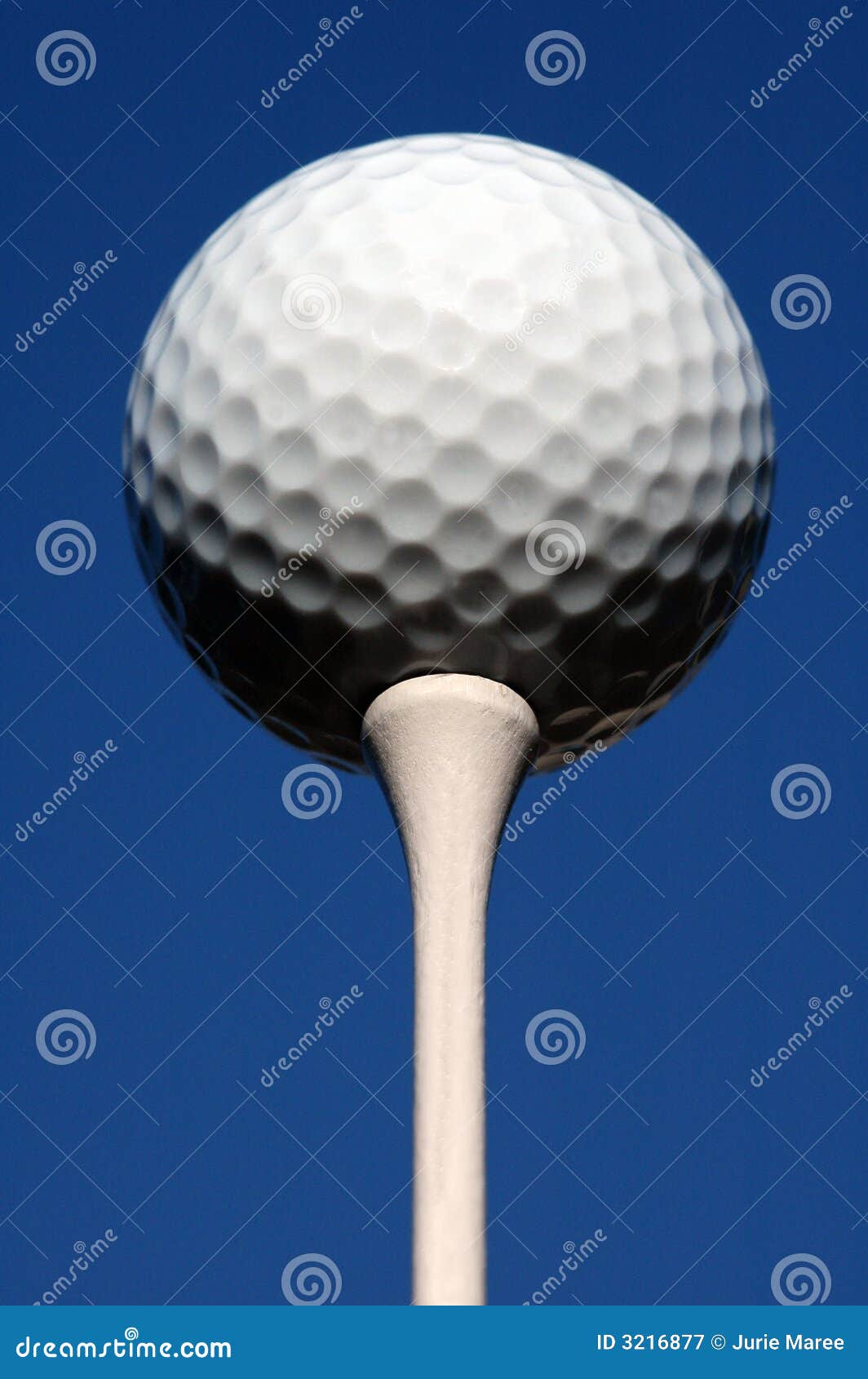 Golf Ball on Tee. stock image. Image of field, caddy, aerodynamic - 3216877