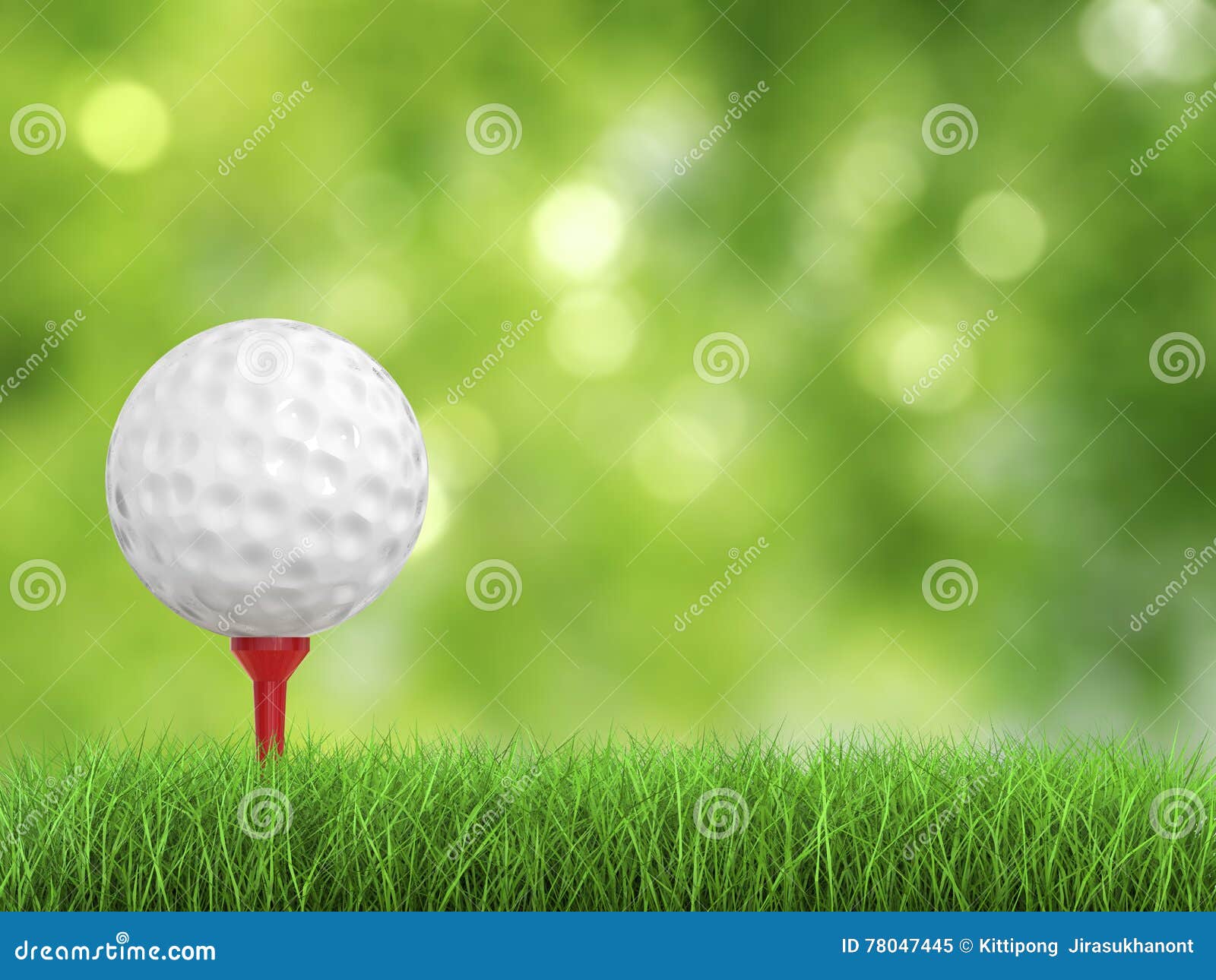 Golf ball on tee side view stock image. Image of green - 78047445