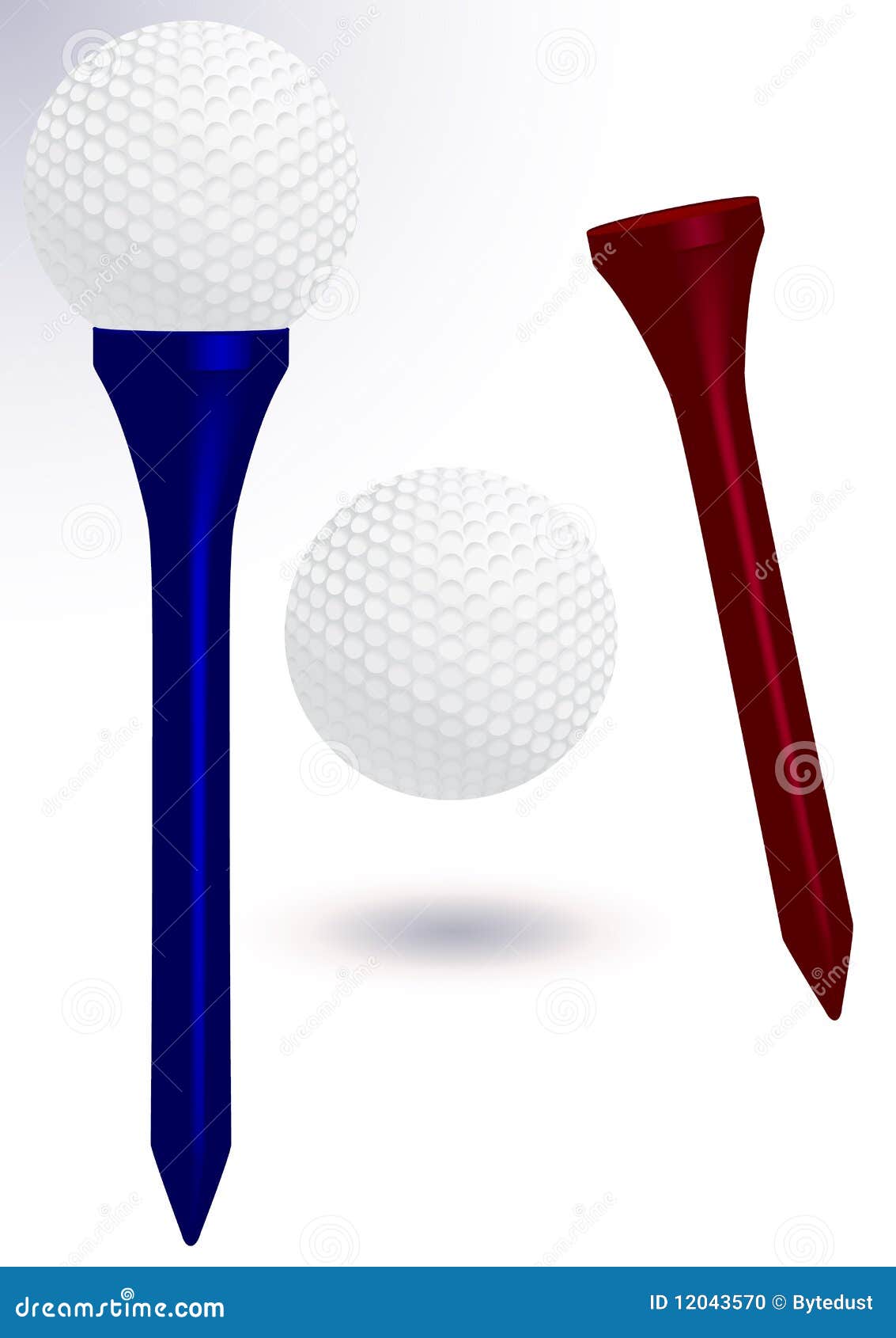 Golf Ball and Tee Vector Illustration Stock Vector - Illustration of ...