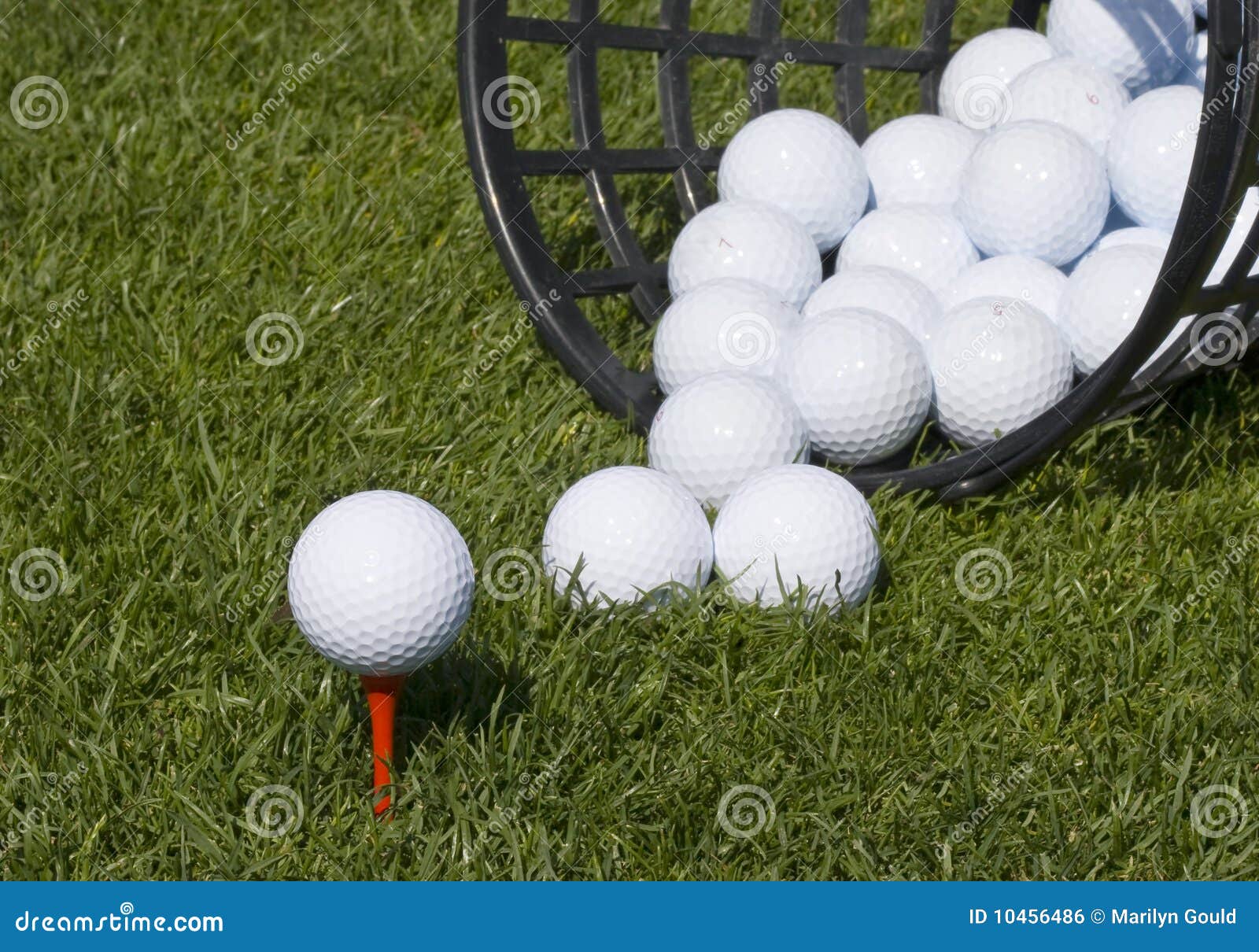 Golf ball teed up stock photo. Image of sport, balls - 10456486