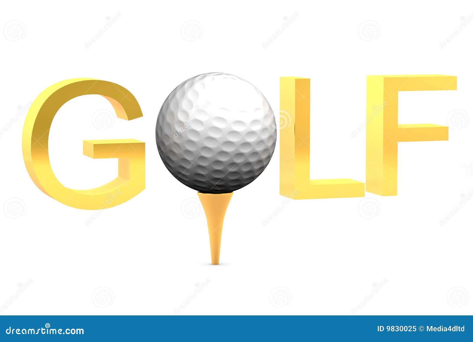 Golf ball text stock illustration. Illustration of isolated - 9830025