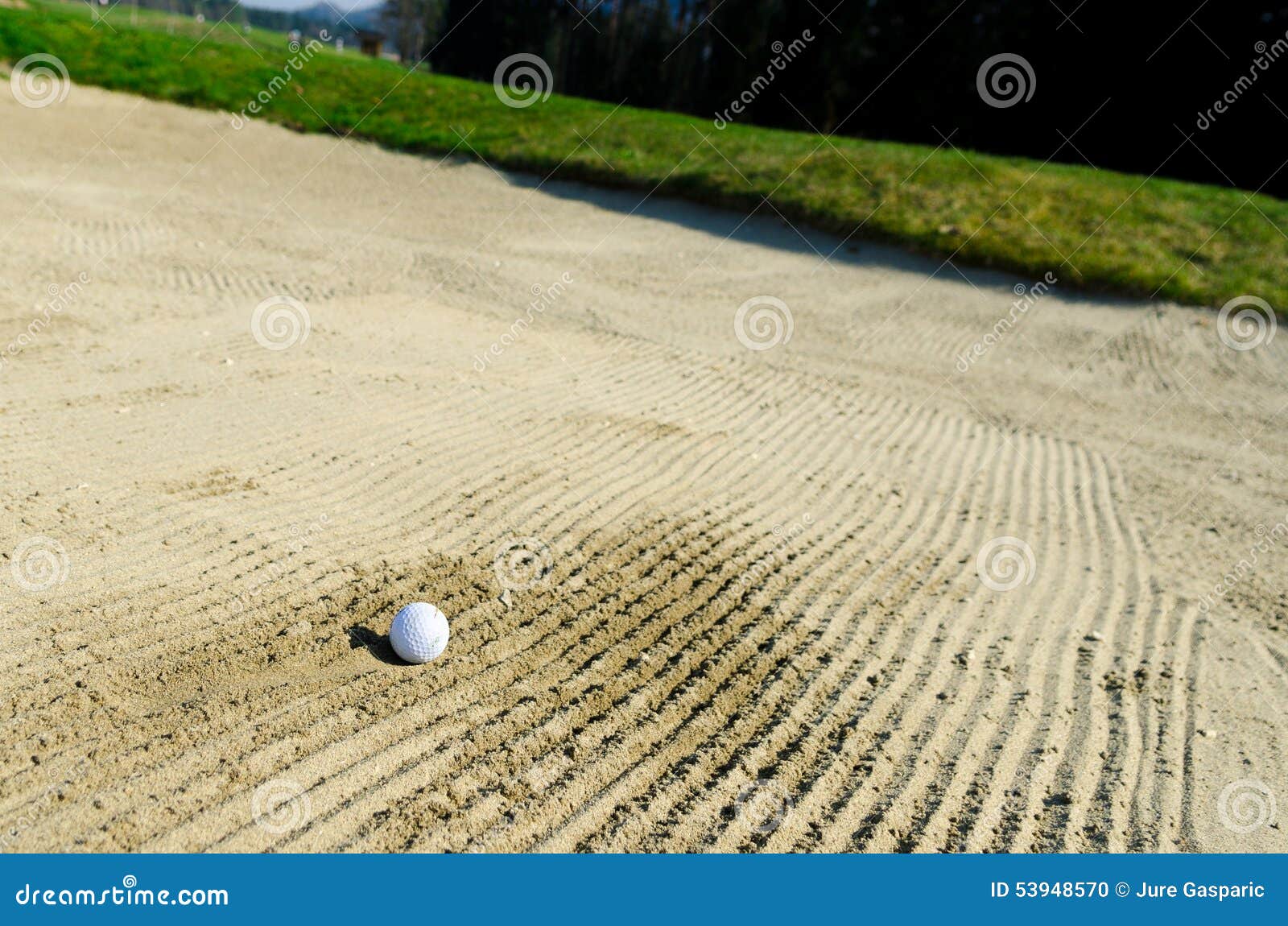 Golf Ball Trapped Sand Bunker Stock Photos - Free & Royalty-Free Stock ...