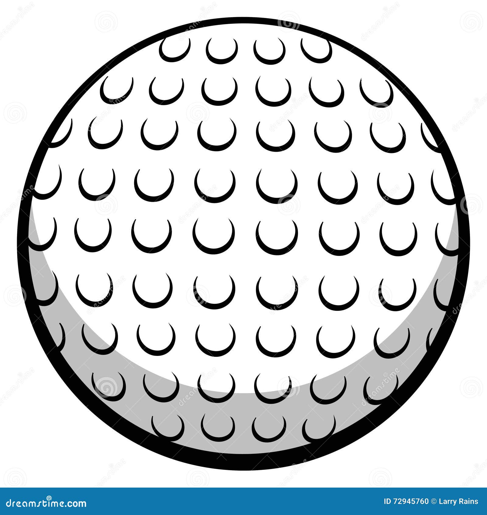 Golf Ball stock vector. Illustration of fitness, vector - 72945760