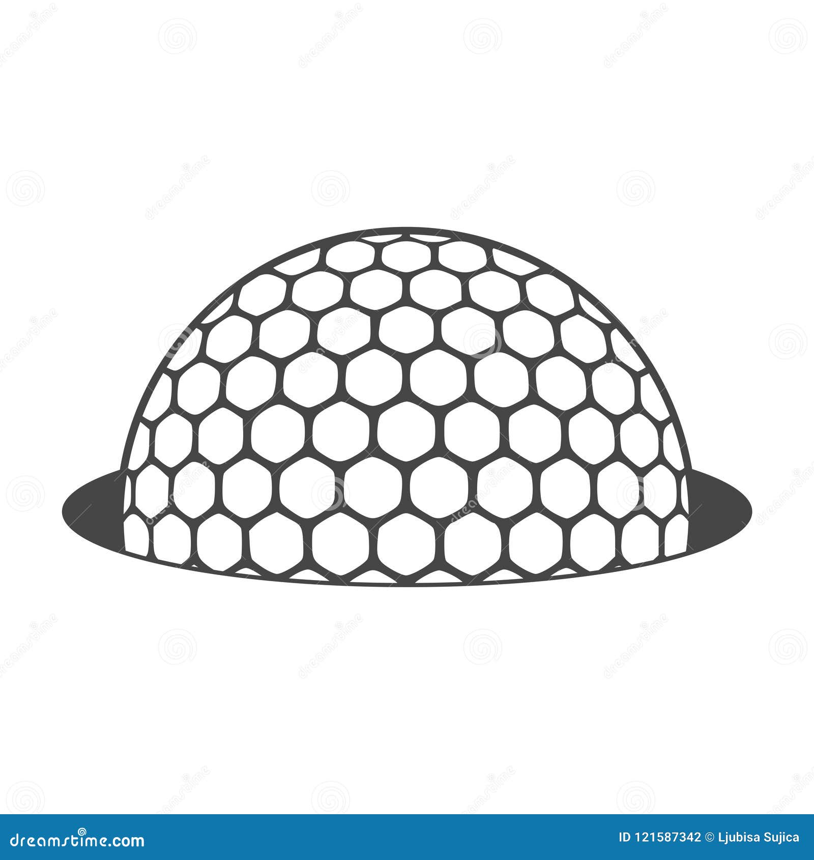 Golf Ball Vector Logo, Simple Vector Icon Stock Illustration ...