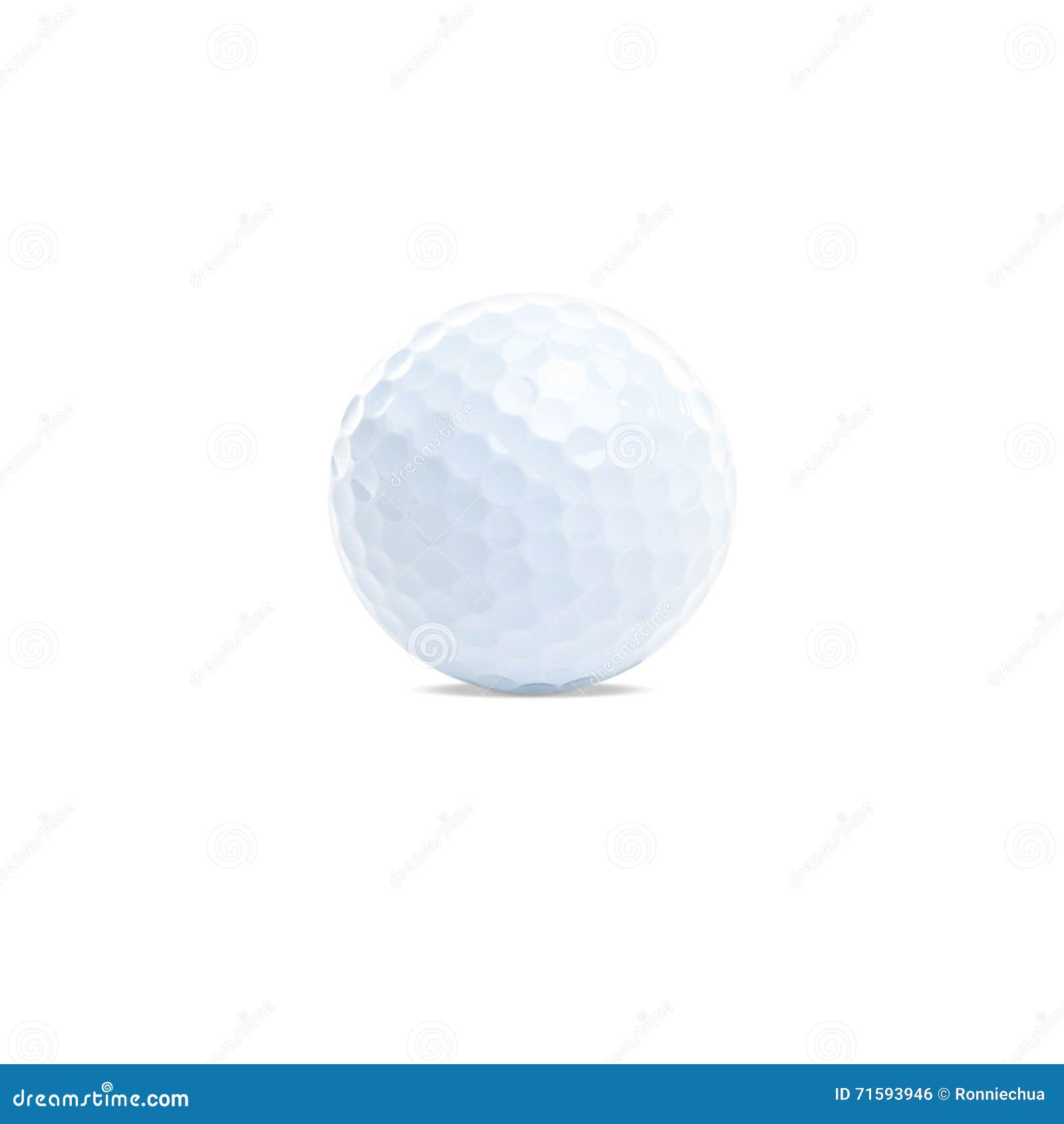 Golf Ball on White Background Stock Photo - Image of competition, sport ...