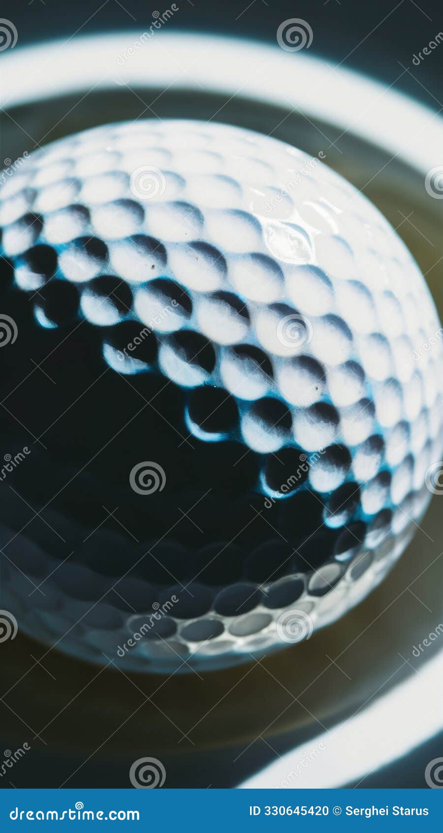 A Golf Ball on a White Background with Some Water in the Bowl, AI Stock ...