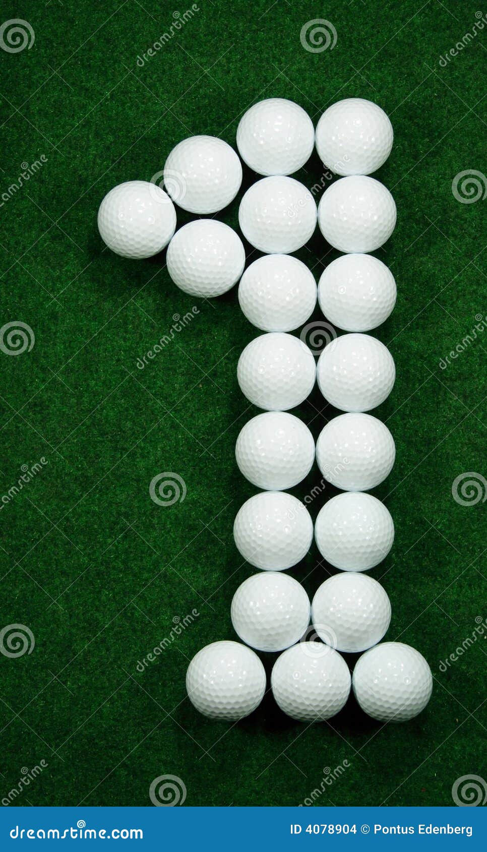 Golf balls as number one stock photo. Image of lawn, sport - 4078904