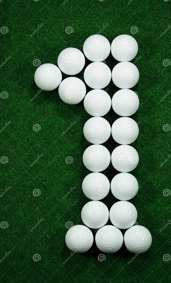 Golf balls as number one stock photo. Image of lawn, sport - 4078904