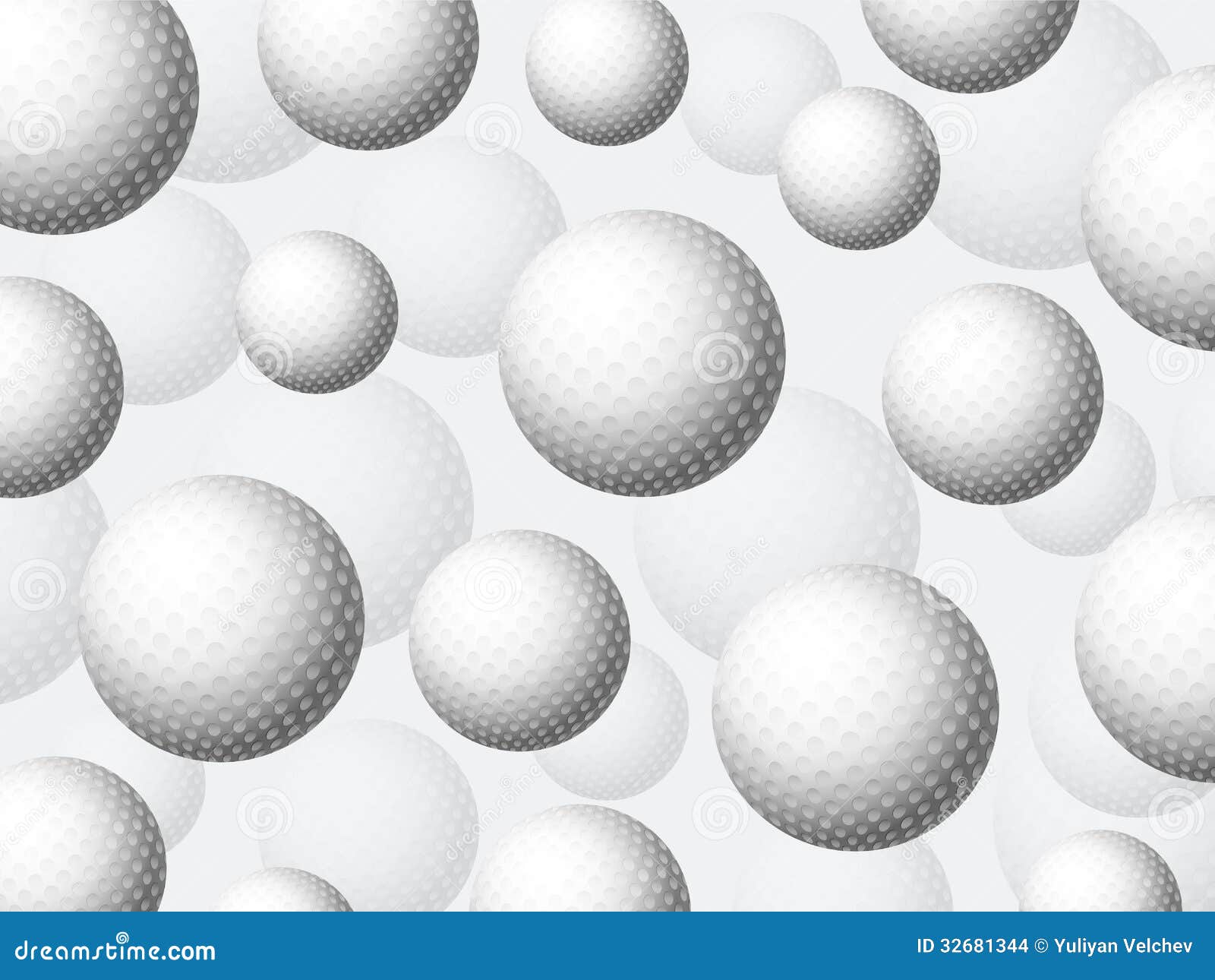 Golf balls background stock vector. Illustration of background - 32681344