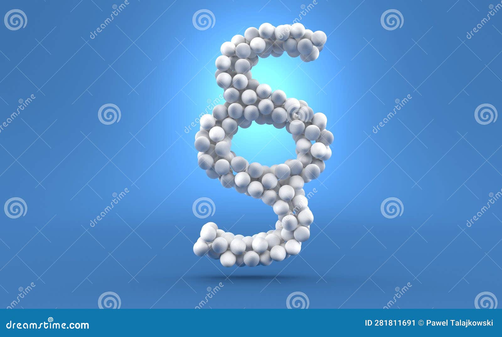 Golf Balls in Paragraph Symbol Shape Stock Illustration - Illustration ...