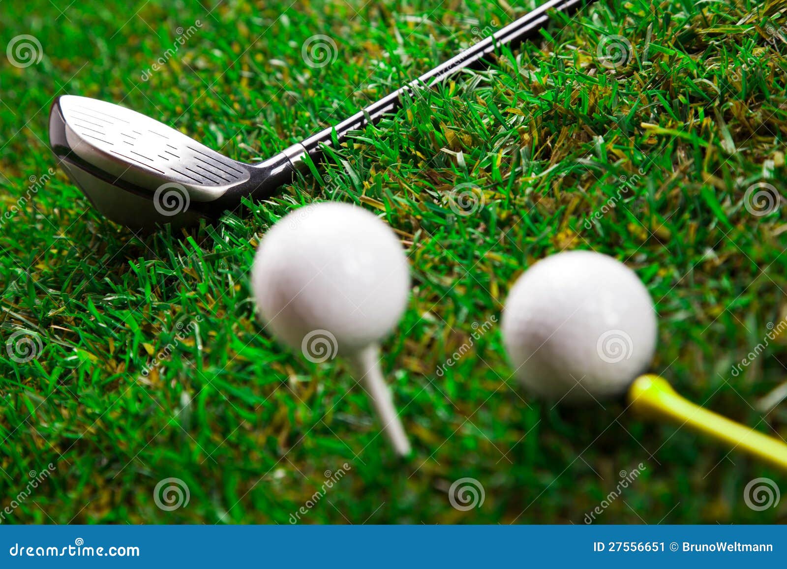 Golf bat and balls stock image. Image of hole, clouds - 27556651