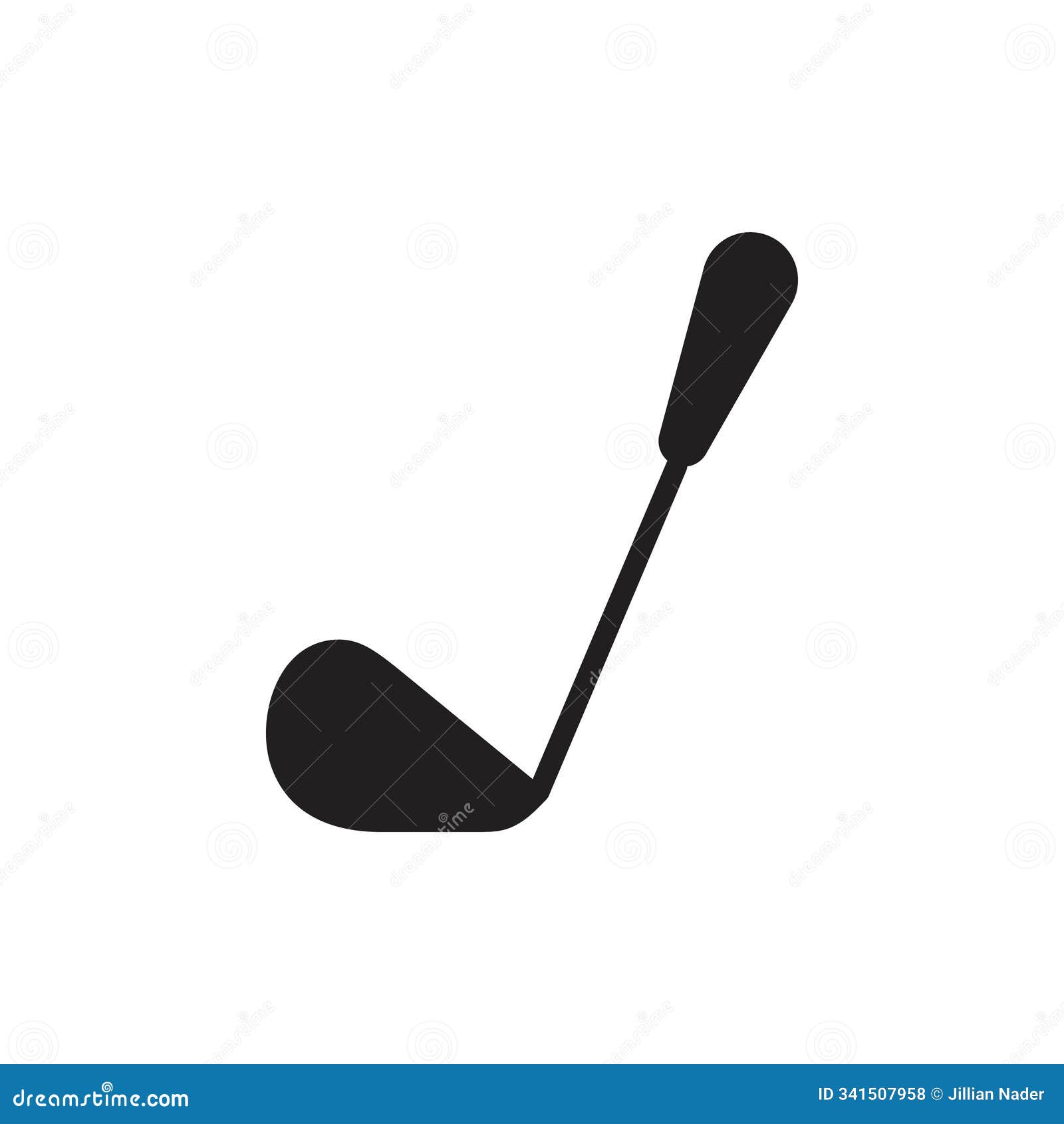 Golf Bat Icon Flat Line Illustration Stock Illustration - Illustration ...