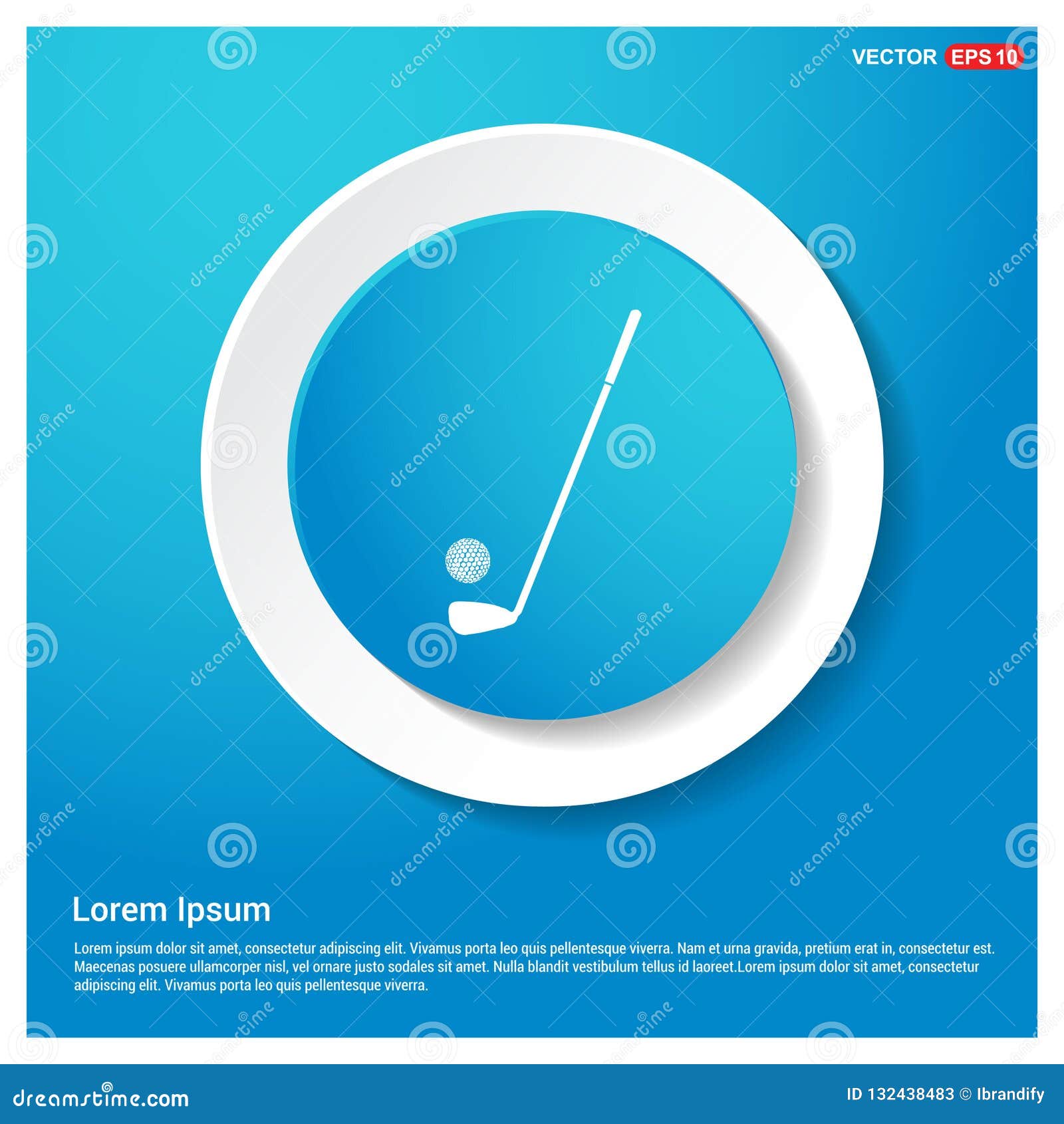 Golf Bat Icon stock vector. Illustration of icon, grass - 132438483