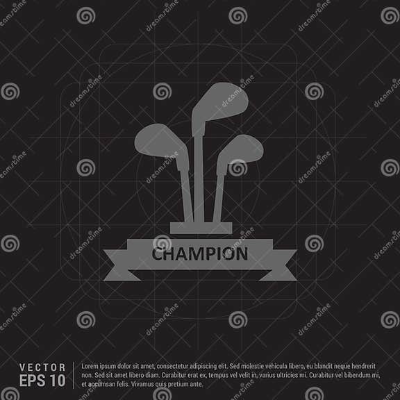 Golf Bat Icon stock vector. Illustration of hobby, field - 132393166