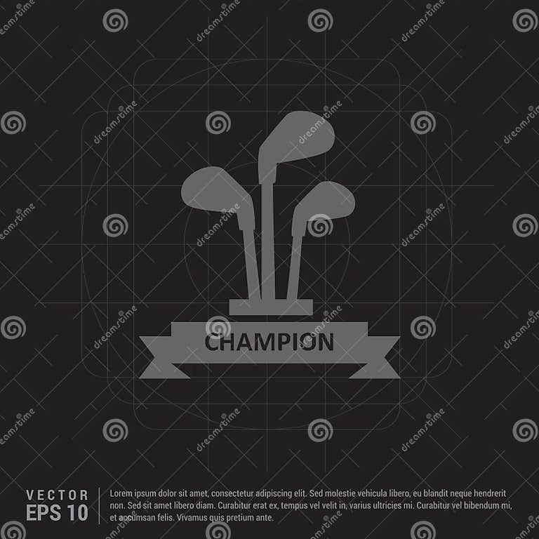 Golf Bat Icon stock vector. Illustration of hobby, field - 132393166