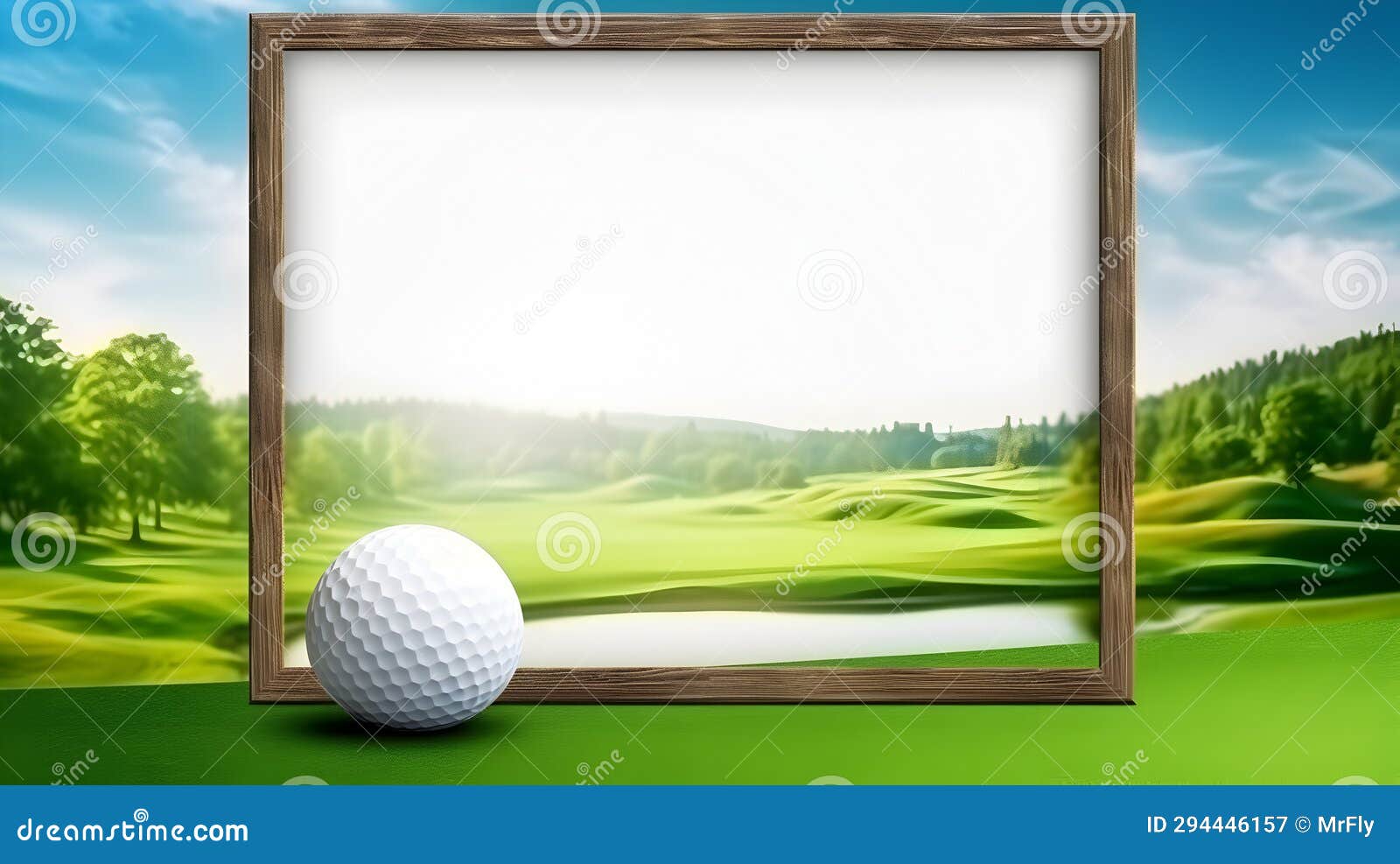 Golf Blank Frame, Copy Space, Template Background Stock Illustration ...
