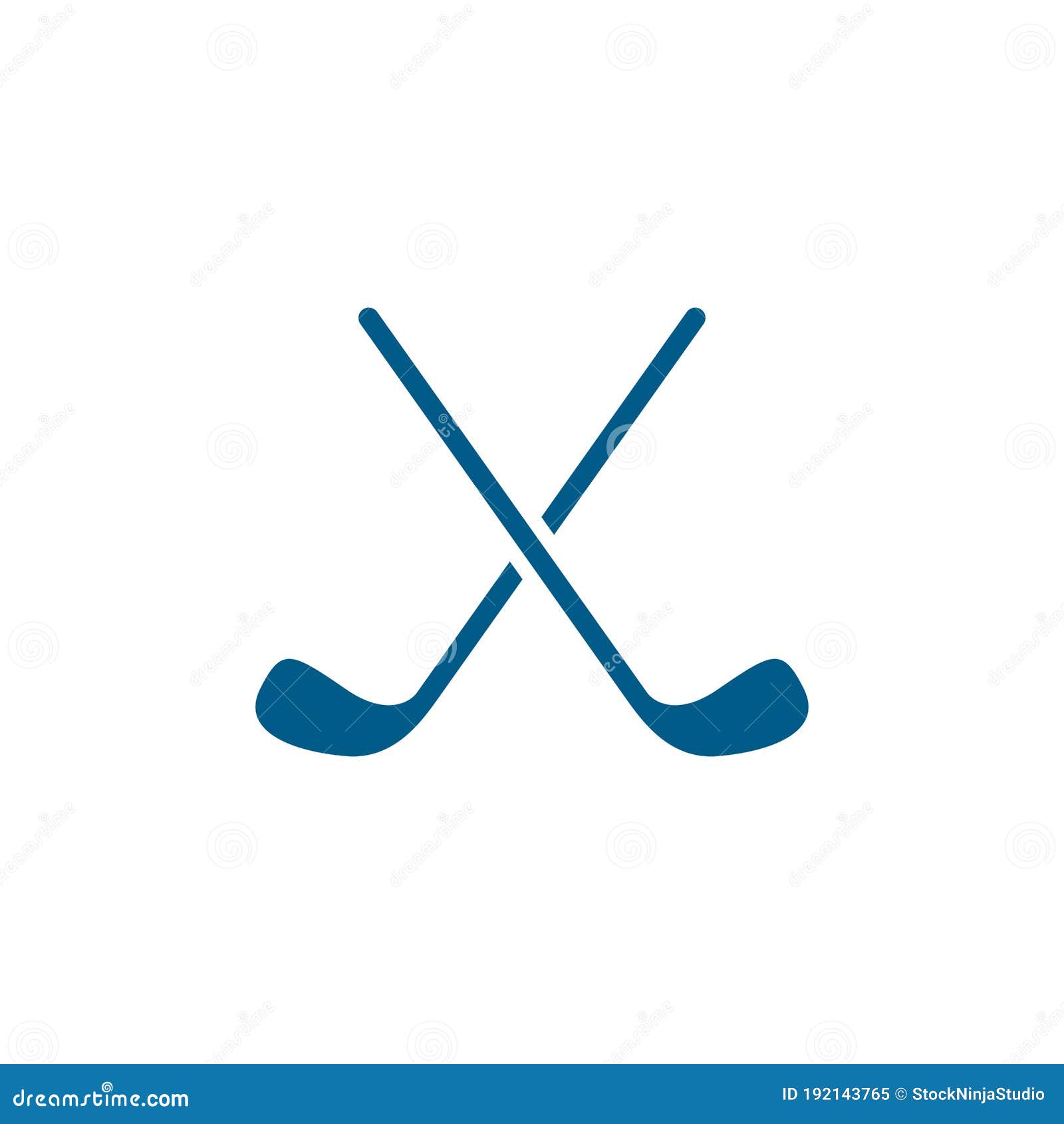 Golf Blue Icon on White Background. Blue Flat Style Vector Illustration ...