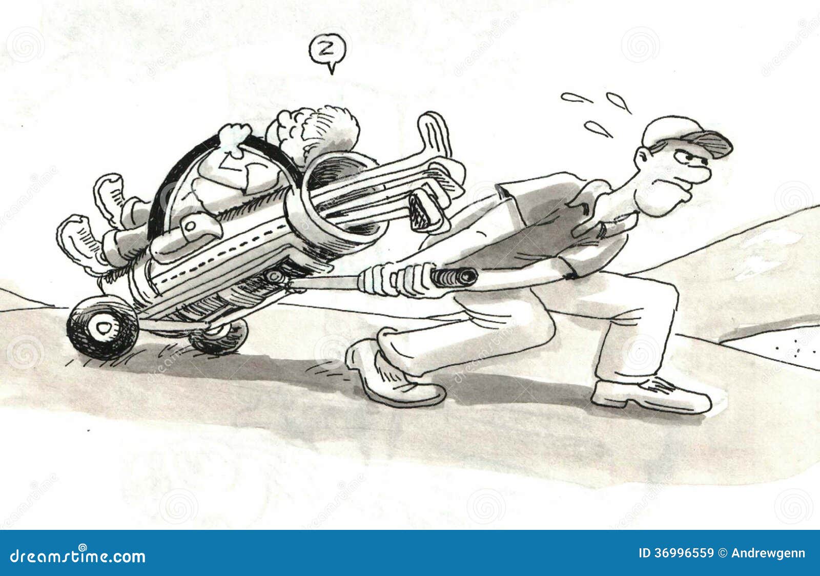 Golf Caddy stock illustration. Illustration of perspiration - 36996559