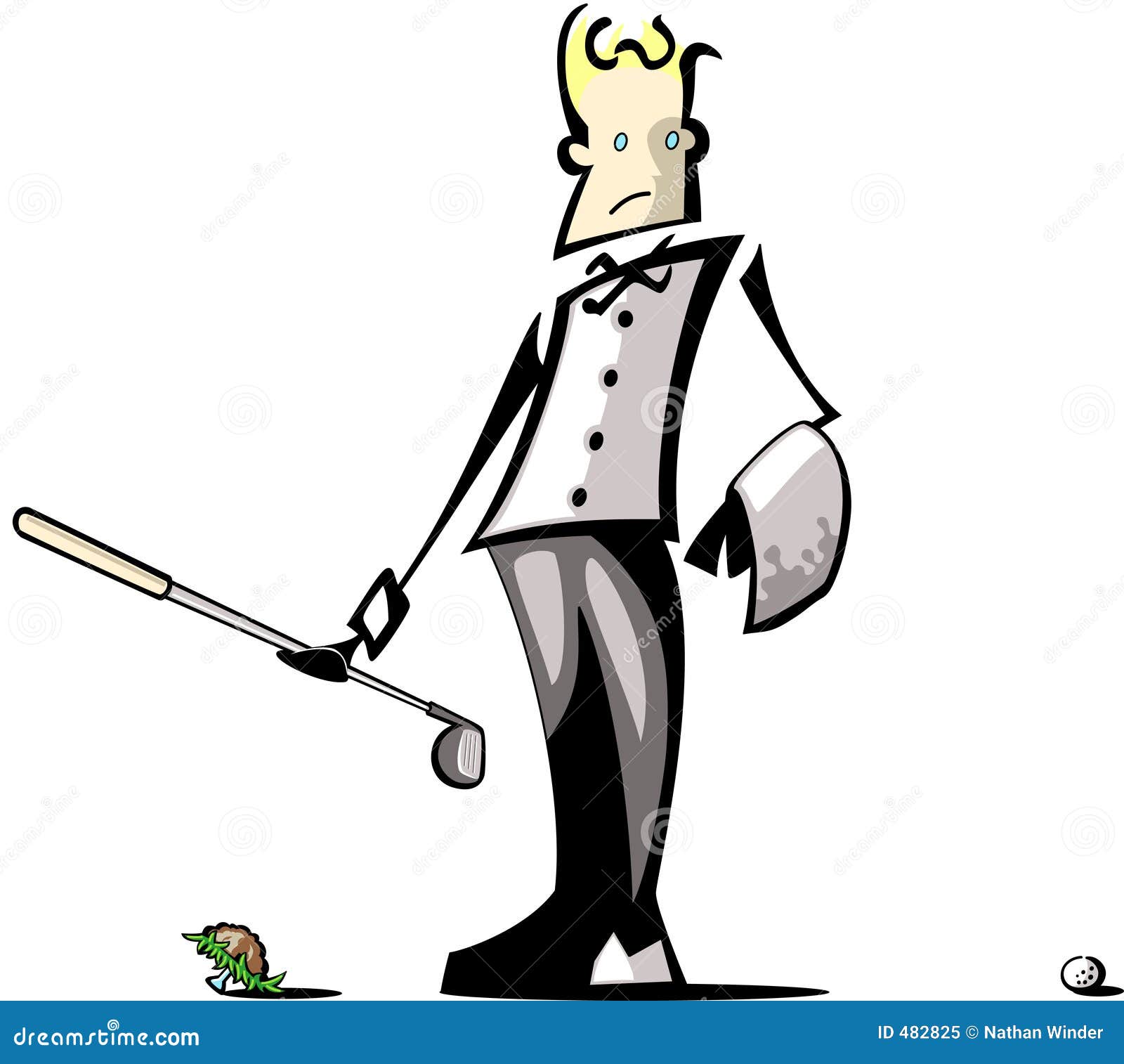 Golf Caddy Illustration Royalty-Free Cartoon | CartoonDealer.com #482825