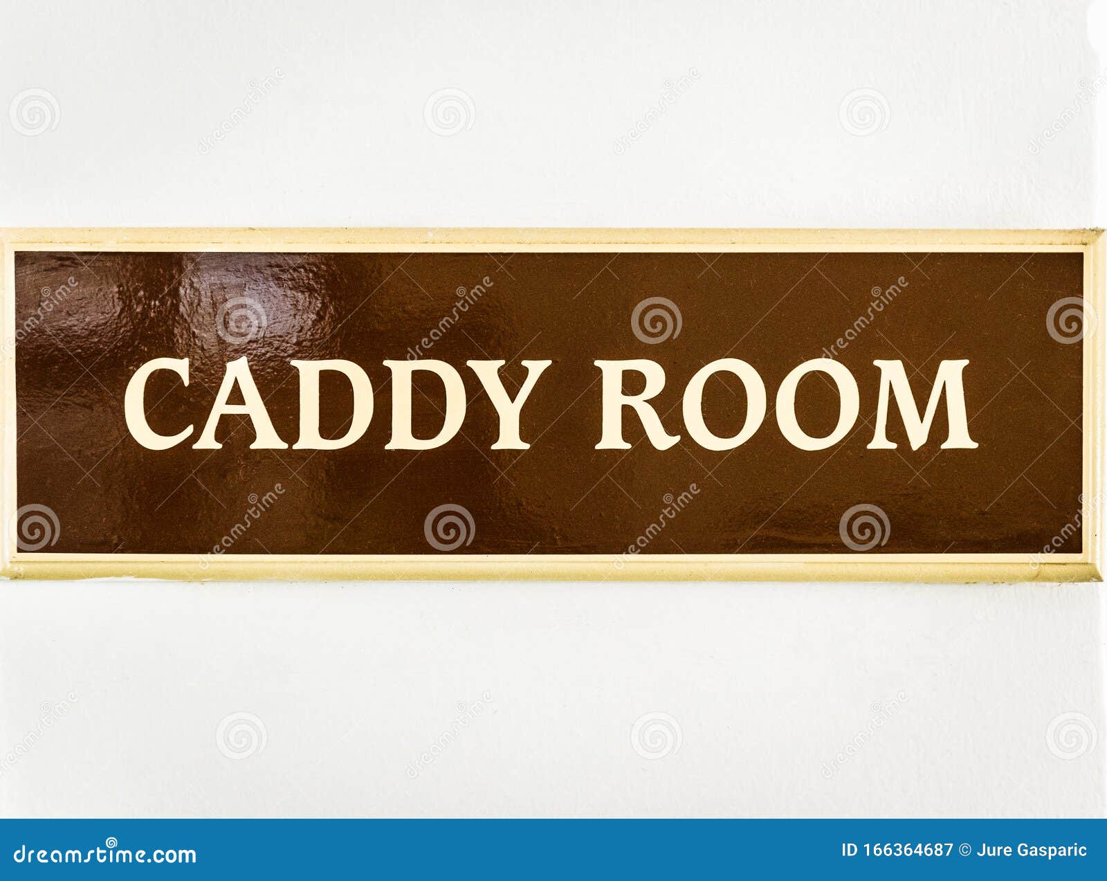 Golf Caddy Room Storage Room Sign Stock Image - Image of recreational ...