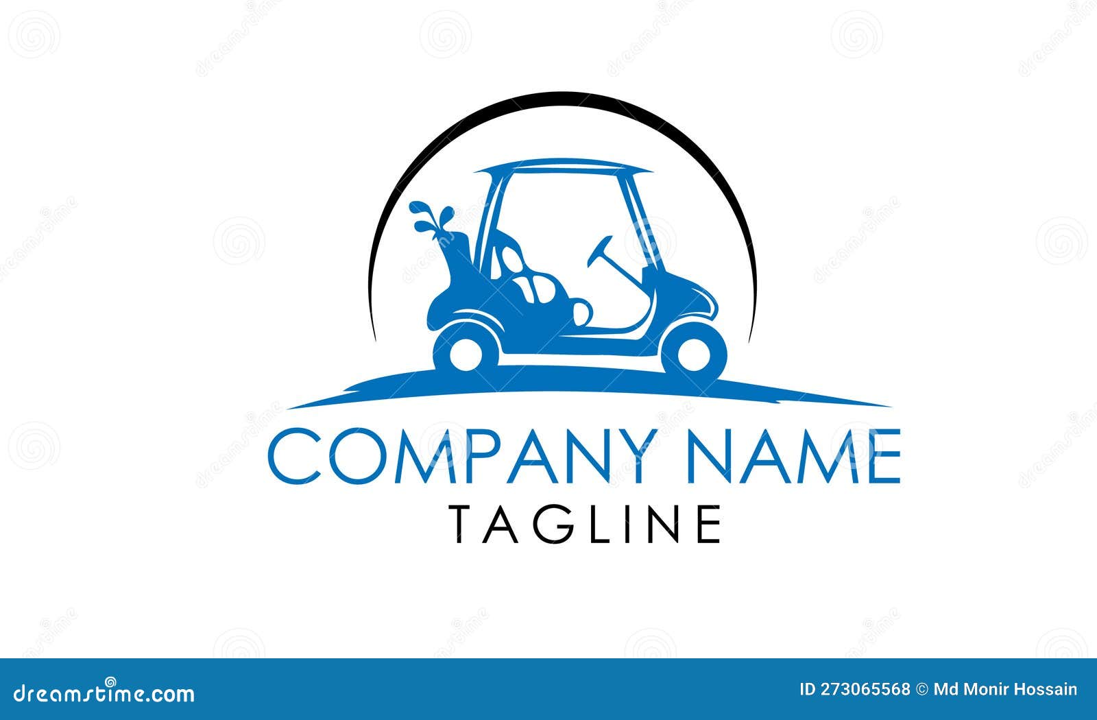 Golf car logo design stock vector. Illustration of championship - 273065568