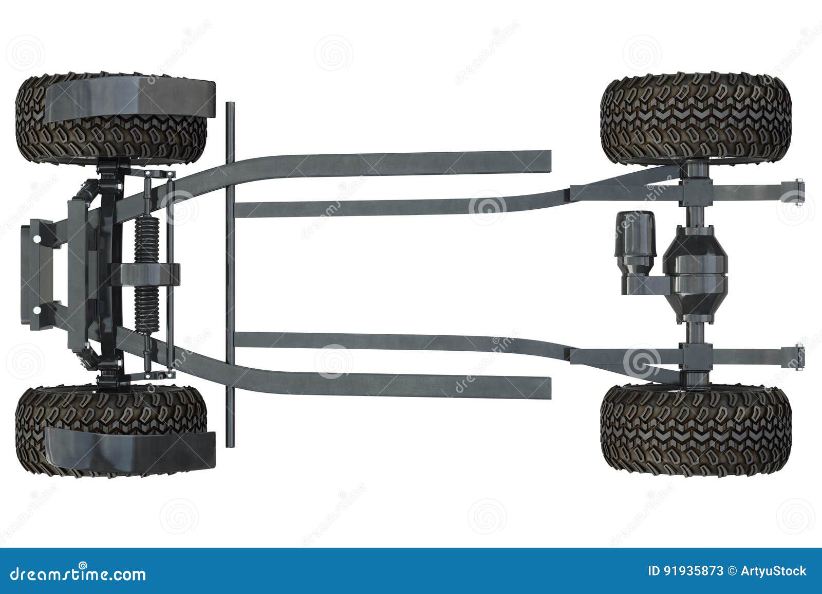 Golf Car Chassis Undercarriage, Close View Stock Image | CartoonDealer ...