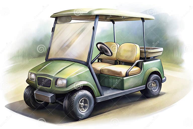 Golf Car Vector Illustrations Stock Illustration - Illustration of ...