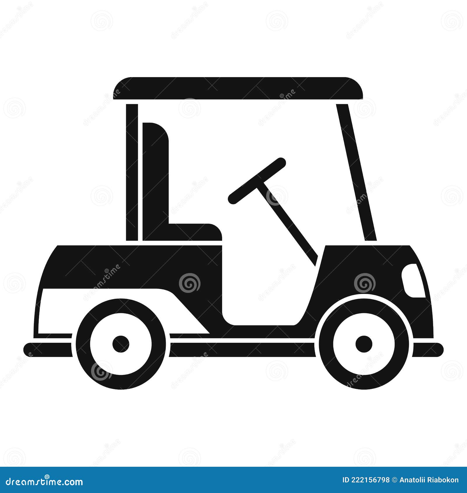 Golf Cart Activity Icon, Simple Style Stock Vector - Illustration of ...