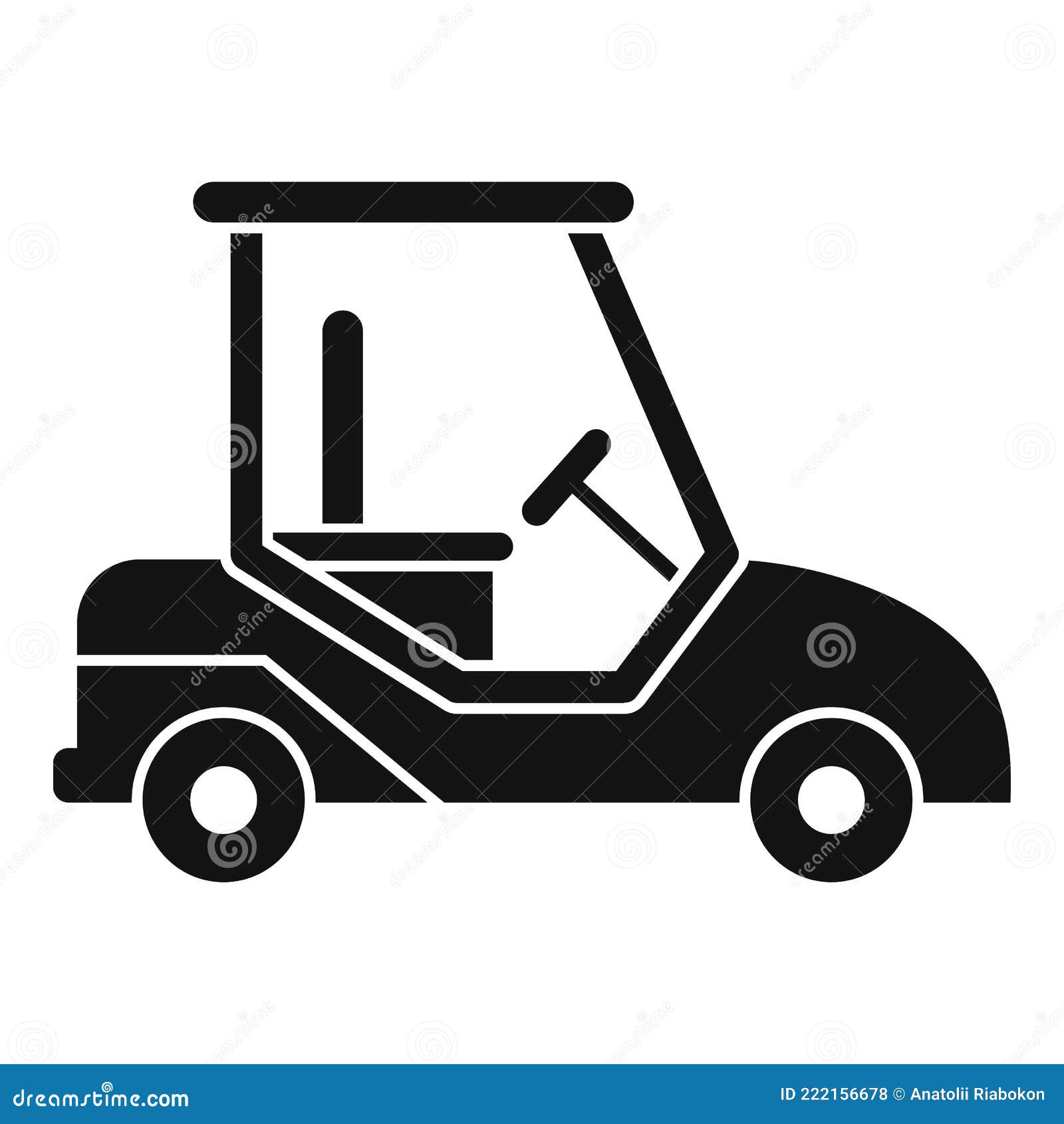 Golf Cart Auto Icon, Simple Style Stock Vector - Illustration of ...