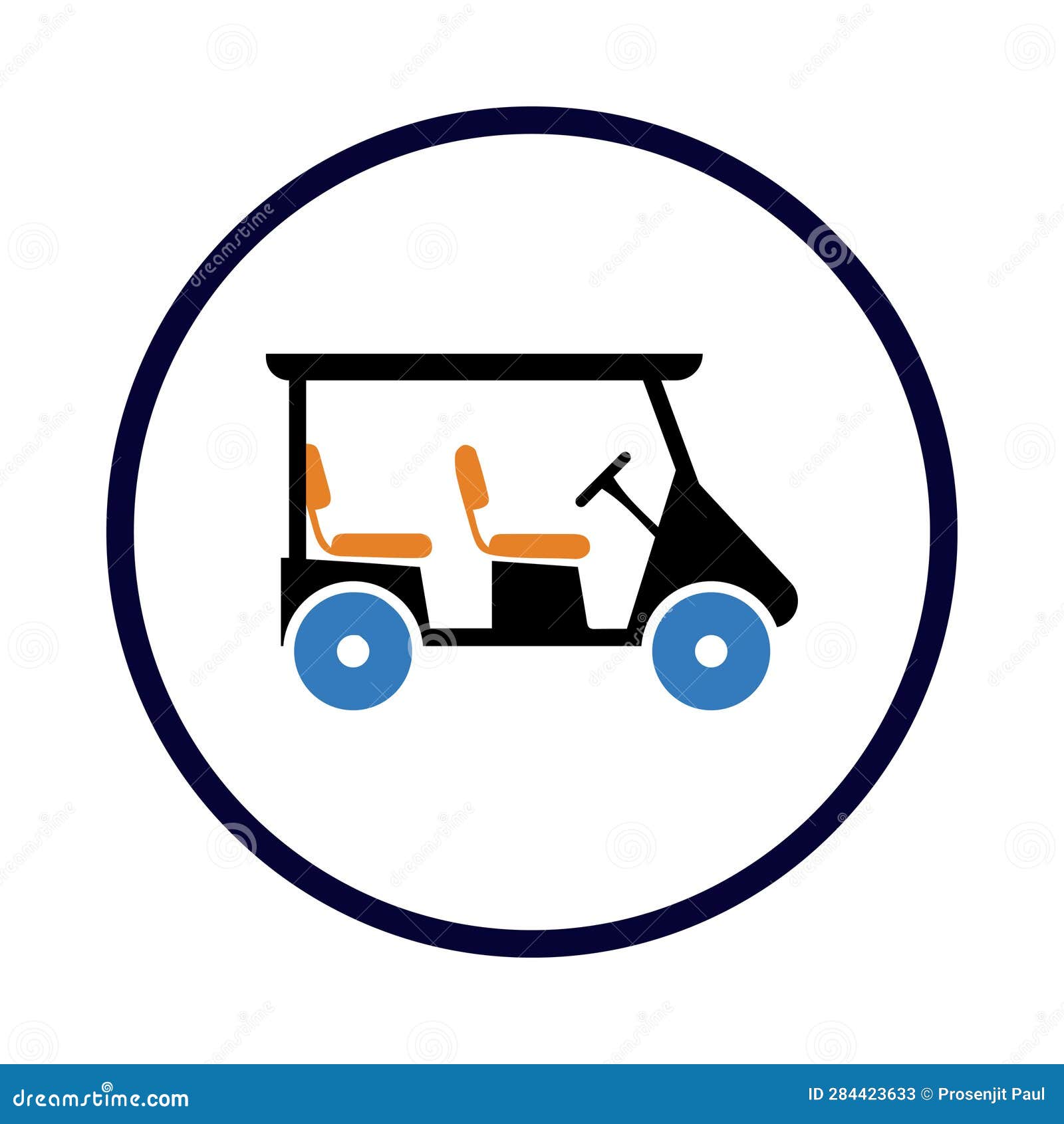 Golf Cart, Golf, Buggy Car, Game Golf Cart Icon Stock Vector ...