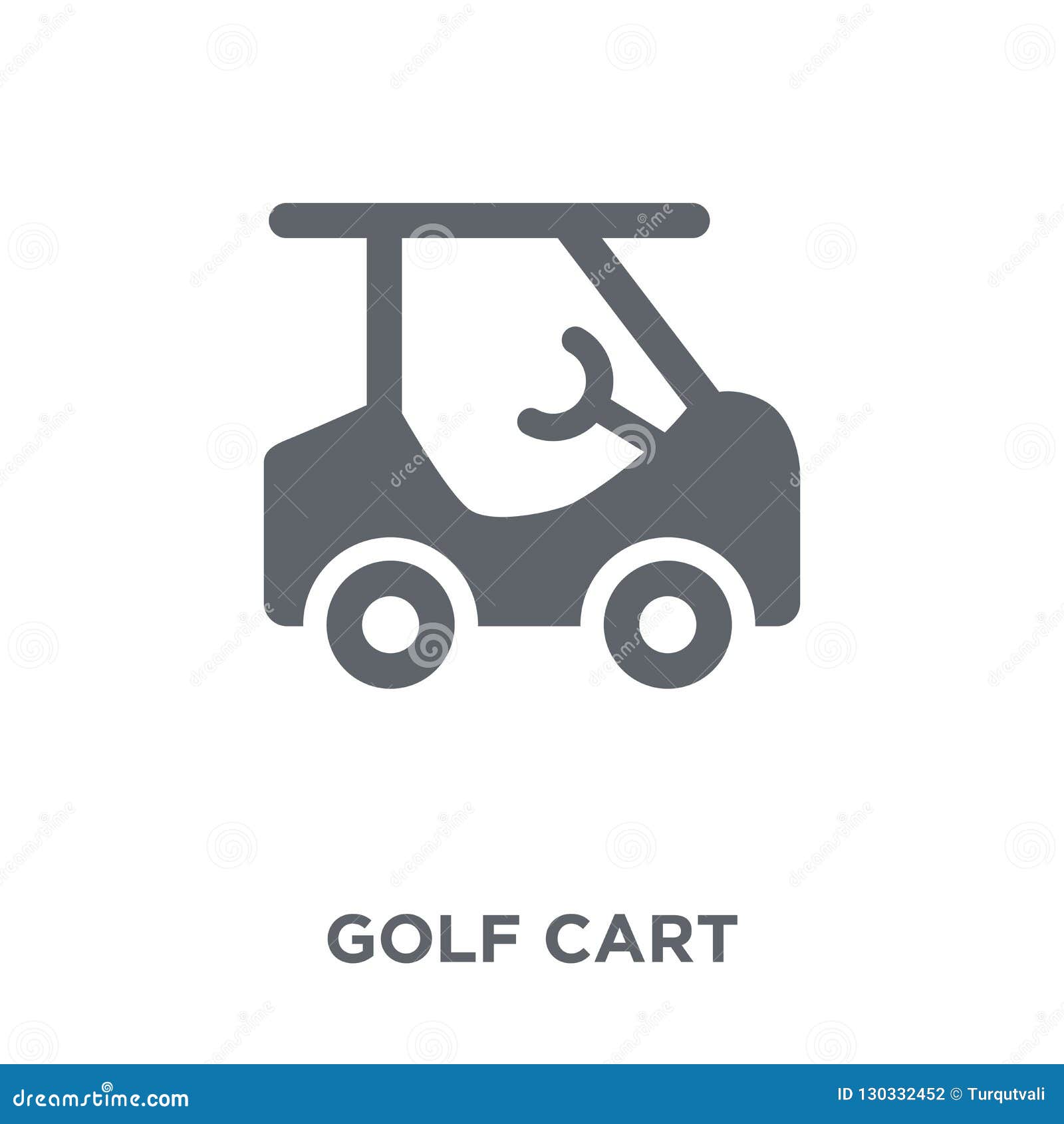 Golf Cart Icon from Collection. Stock Vector - Illustration of ...