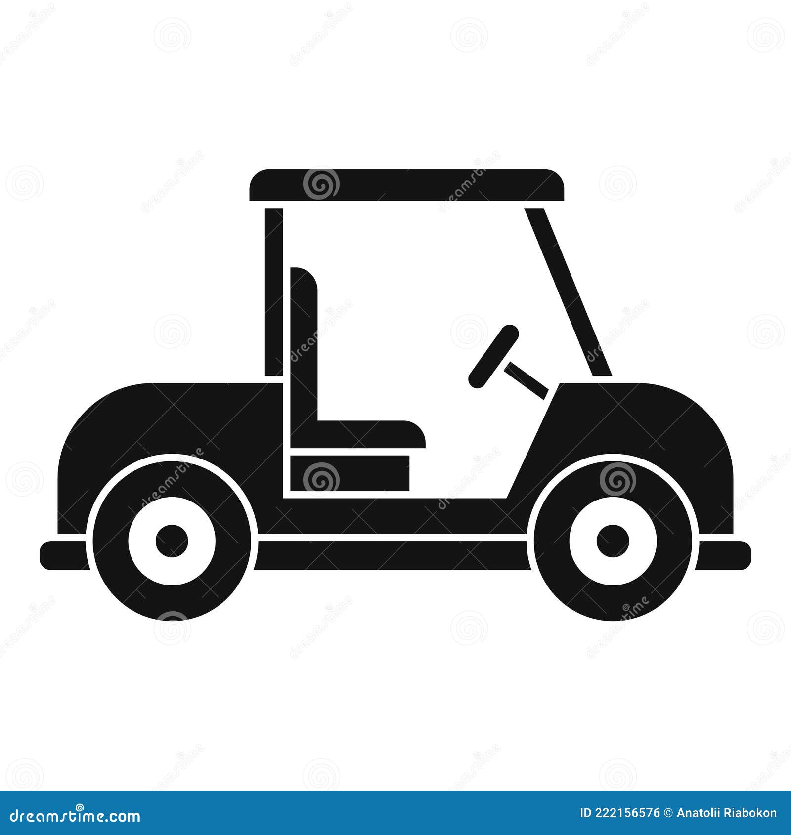 Golf Cart Icon, Simple Style Stock Vector - Illustration of symbol ...