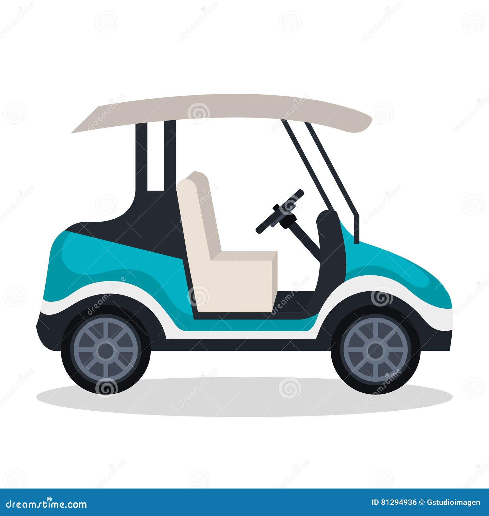 Golf cart icon stock vector. Illustration of transport - 81294936
