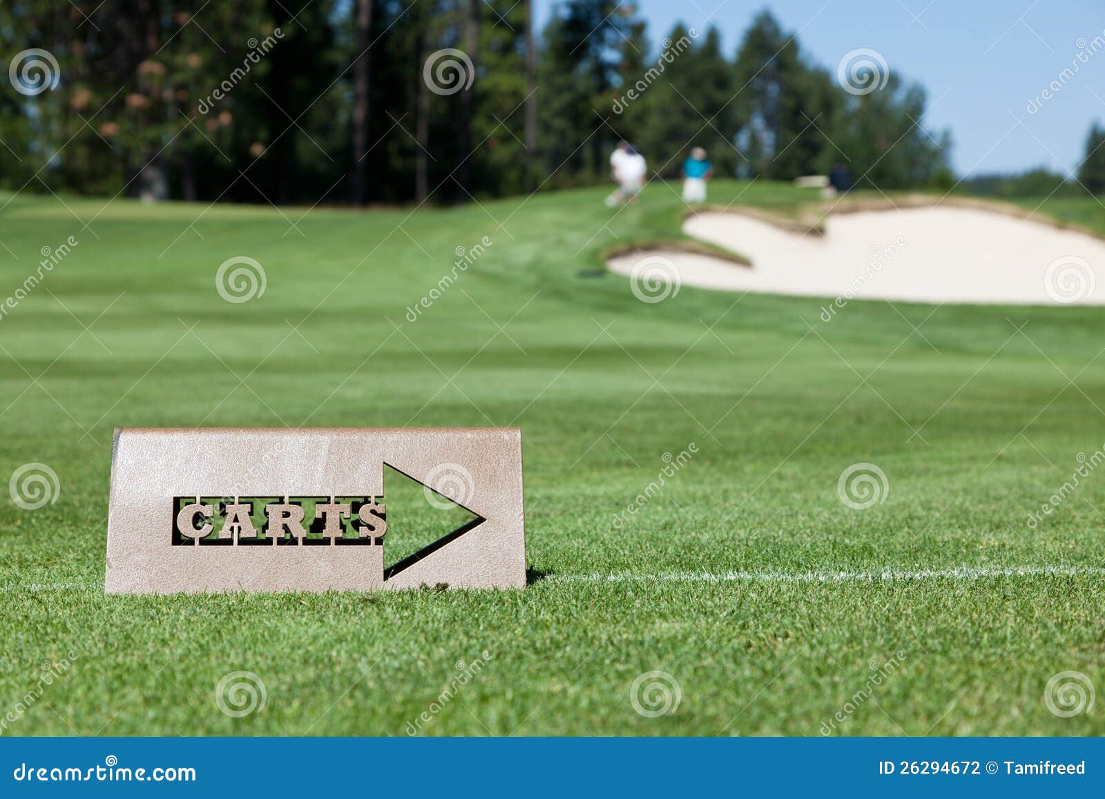 Golf Cart Path Sign stock photo. Image of outside, trap - 26294672