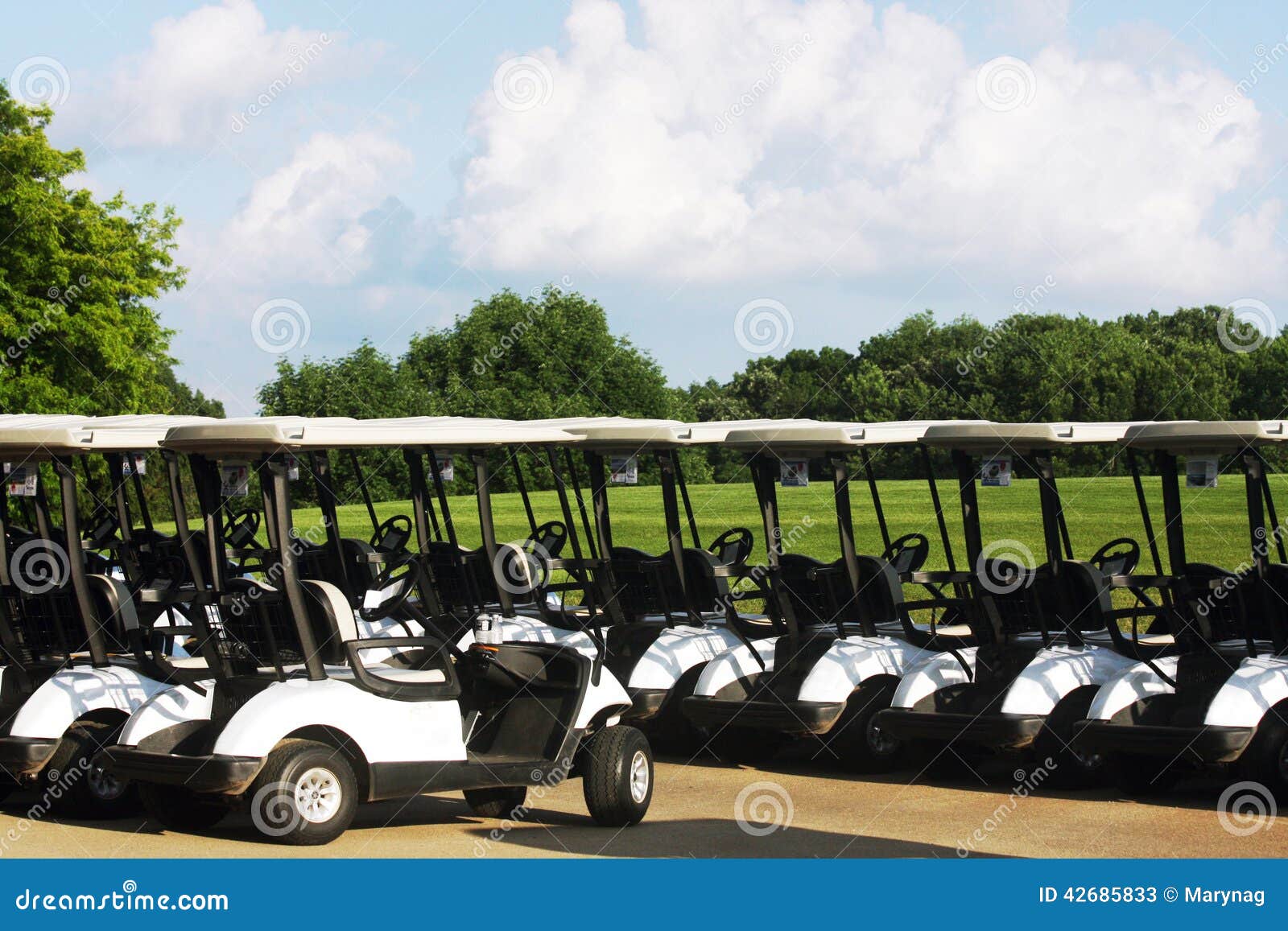 Beautiful Summer Landscape with Golf Course. Stock Image - Image of ...