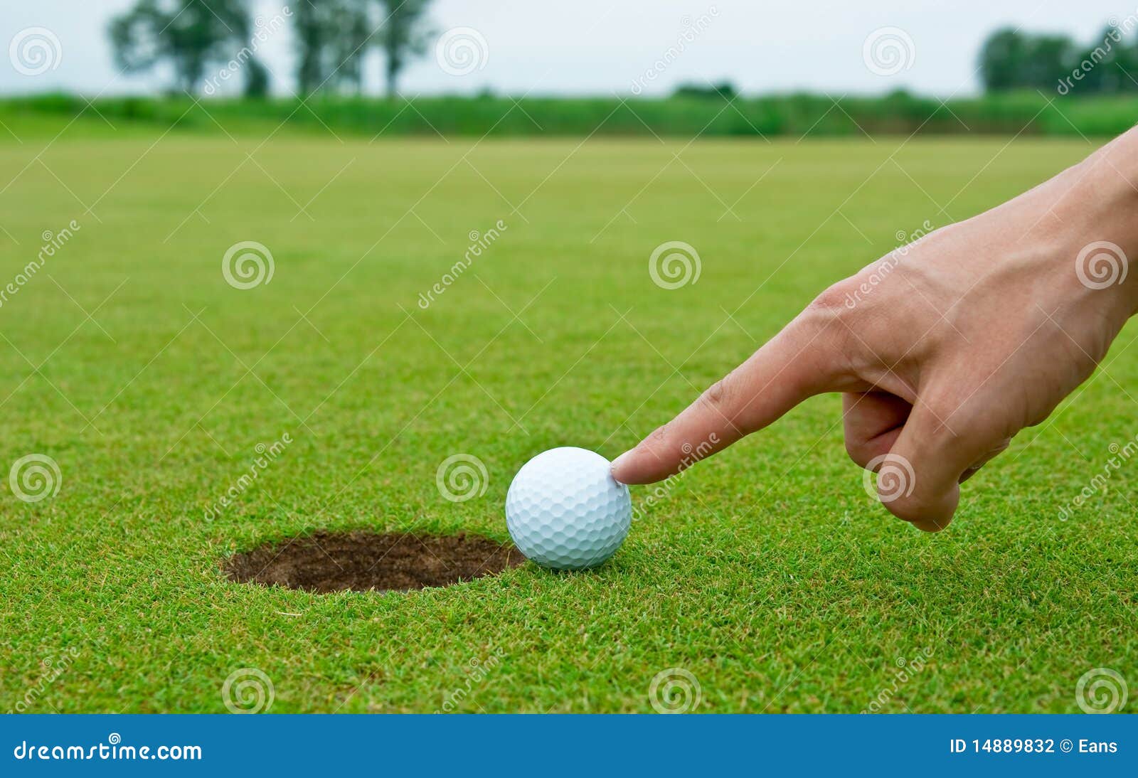 Golf cheating stock photo. Image of pushing, golfclub - 14889832