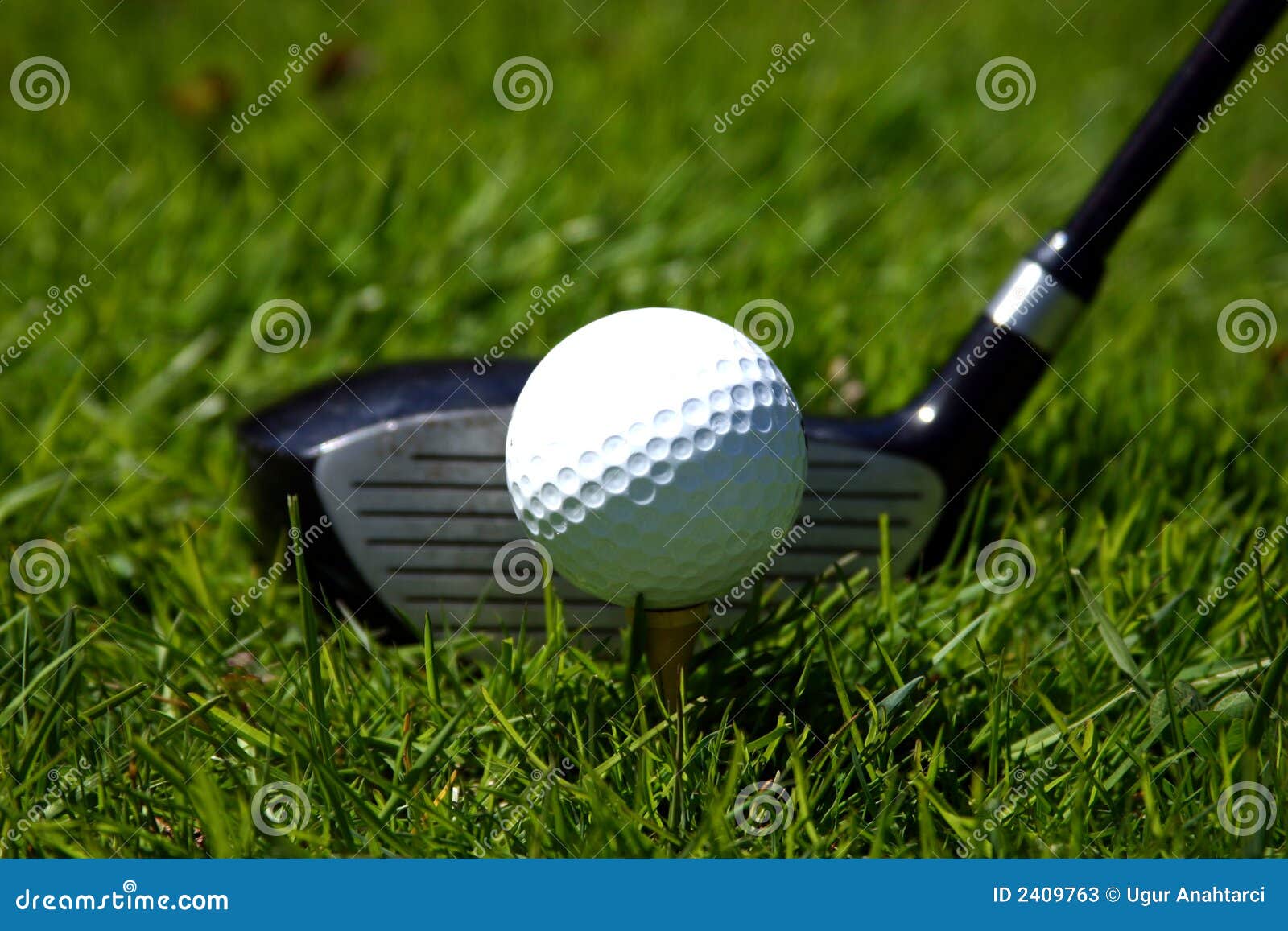 Golf club and ball stock image. Image of rough, grass - 2409763