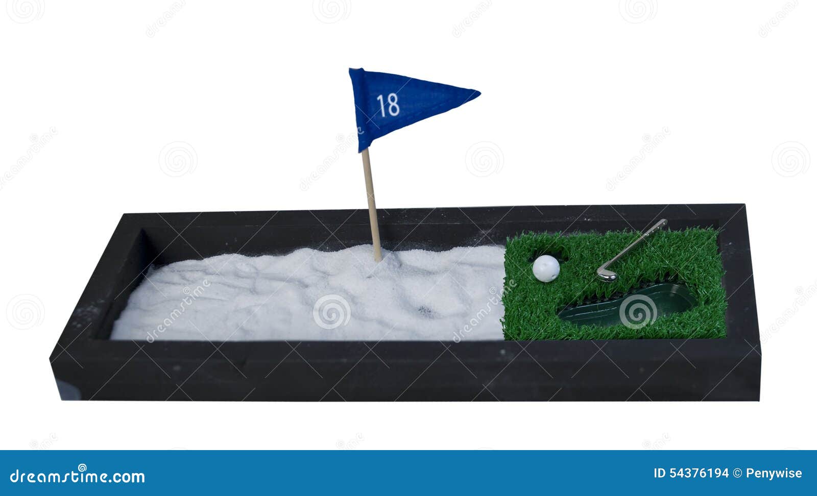 Golf Club and Ball Next To a Big Sand Pit Stock Photo - Image of ...