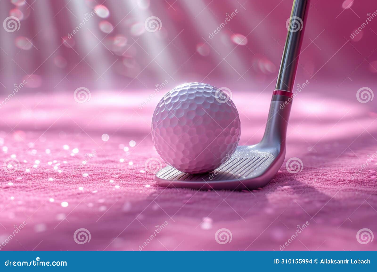 A Golf Club and a Ball in a Pink Room Stock Photo - Image of outdoors ...