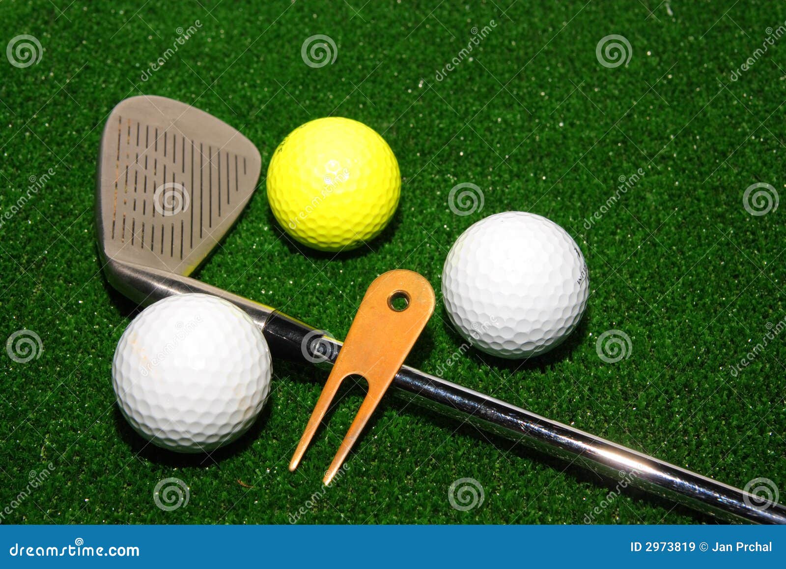 Golf club and balls stock image. Image of ball, sport - 2973819