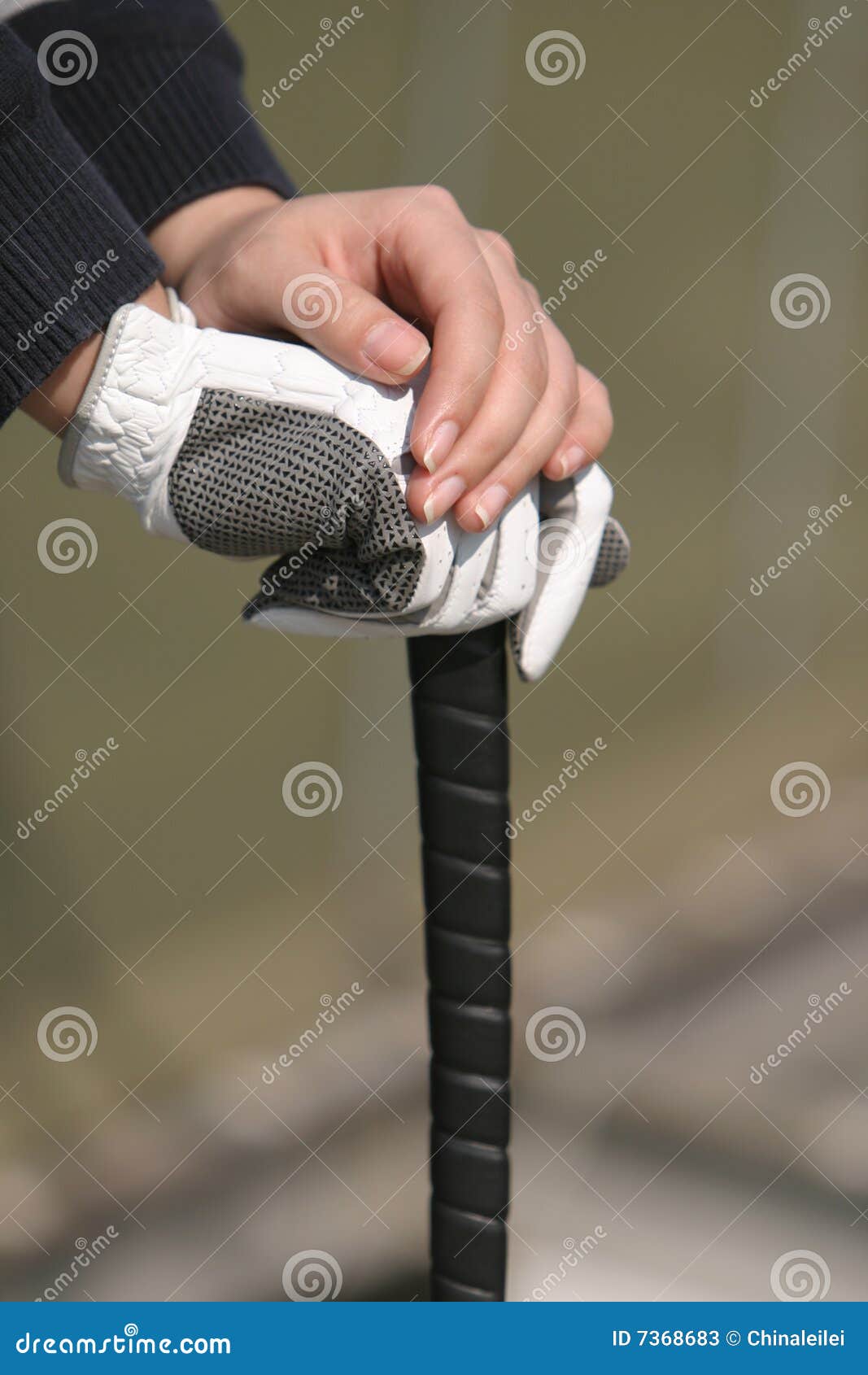Golf Club on the Both Hands Stock Image - Image of sunshine, finger ...