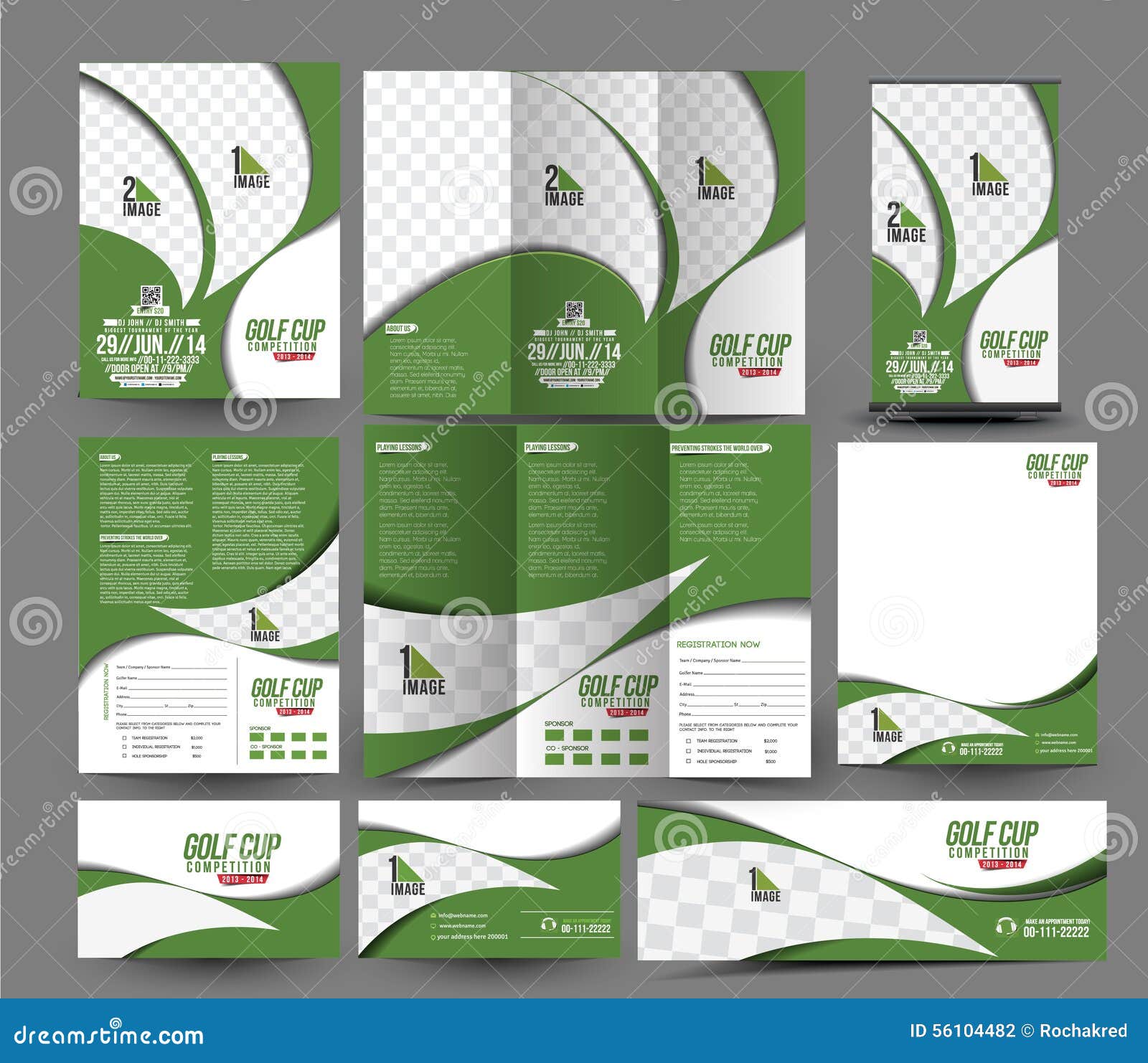 Golf Club Business Stationery Stock Vector - Illustration of layout ...