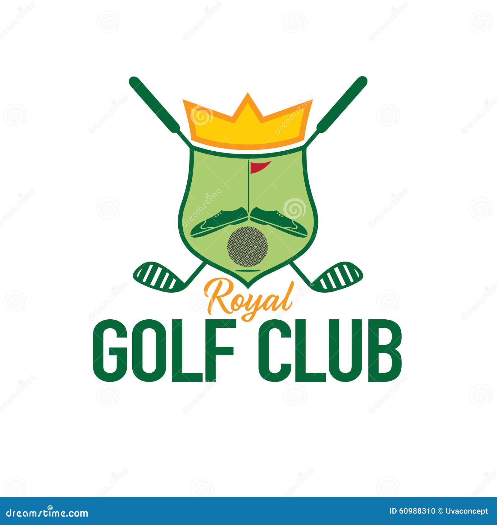 Golf club crest stock vector. Illustration of blank, grass - 60988310