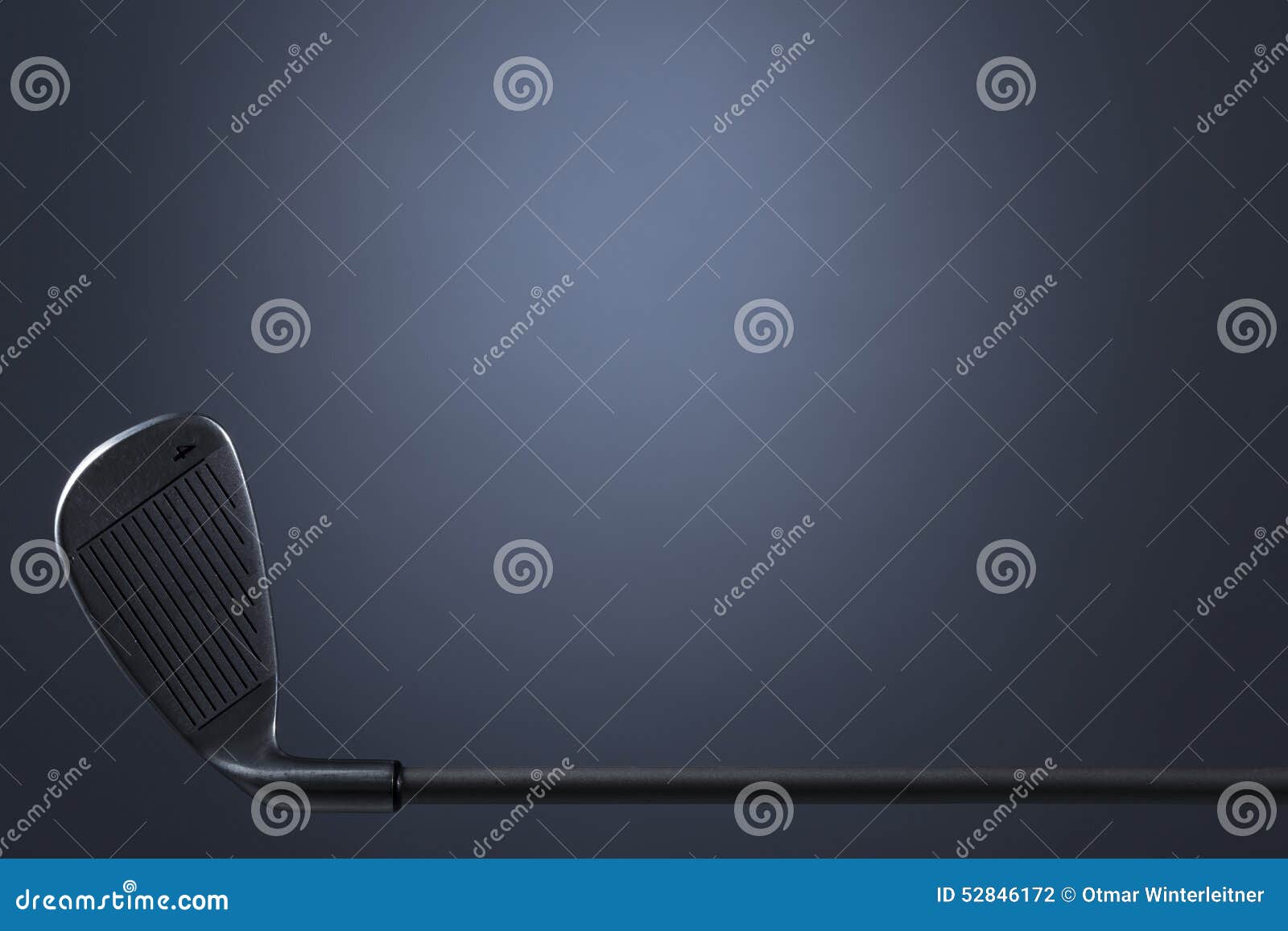 Golf Club on Dark Blue Background. Stock Photo - Image of golf ...
