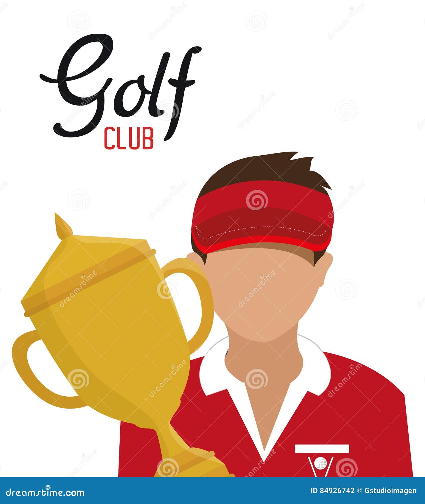 Golf club golfer avatar stock illustration. Illustration of golfer ...