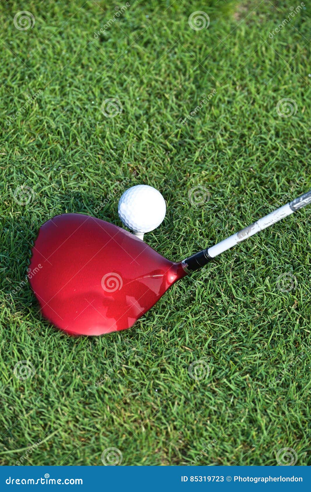 Golf Club Hitting a Golf Ball Stock Image - Image of golfing, ball ...