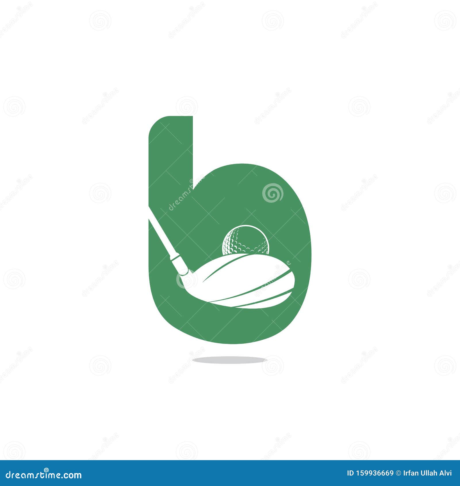 Initial Letter B Golf Vector Logo Design. Stock Vector - Illustration ...