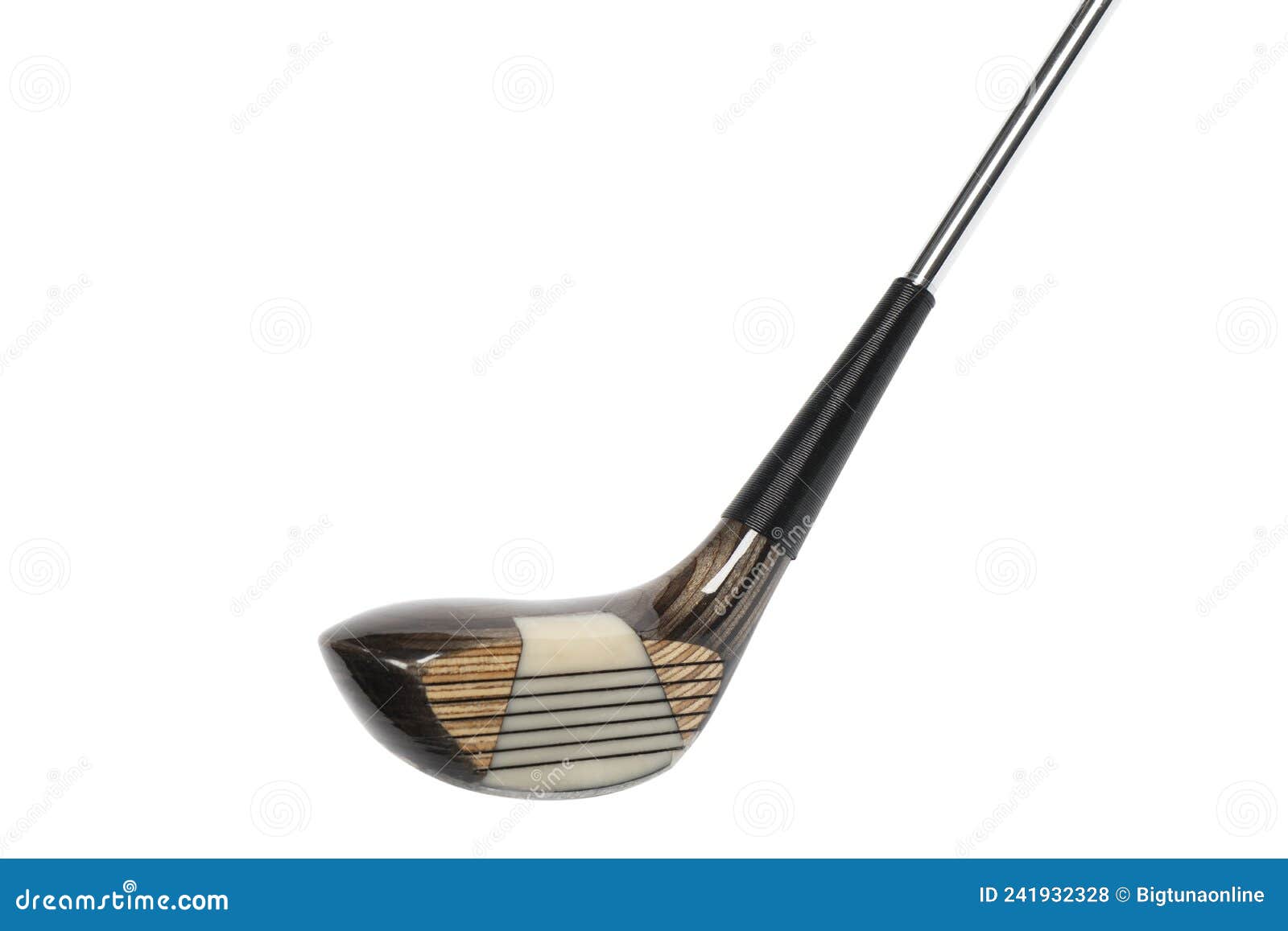 Golf Club Isolated on White Background. Golf Club with Wooden Panel ...