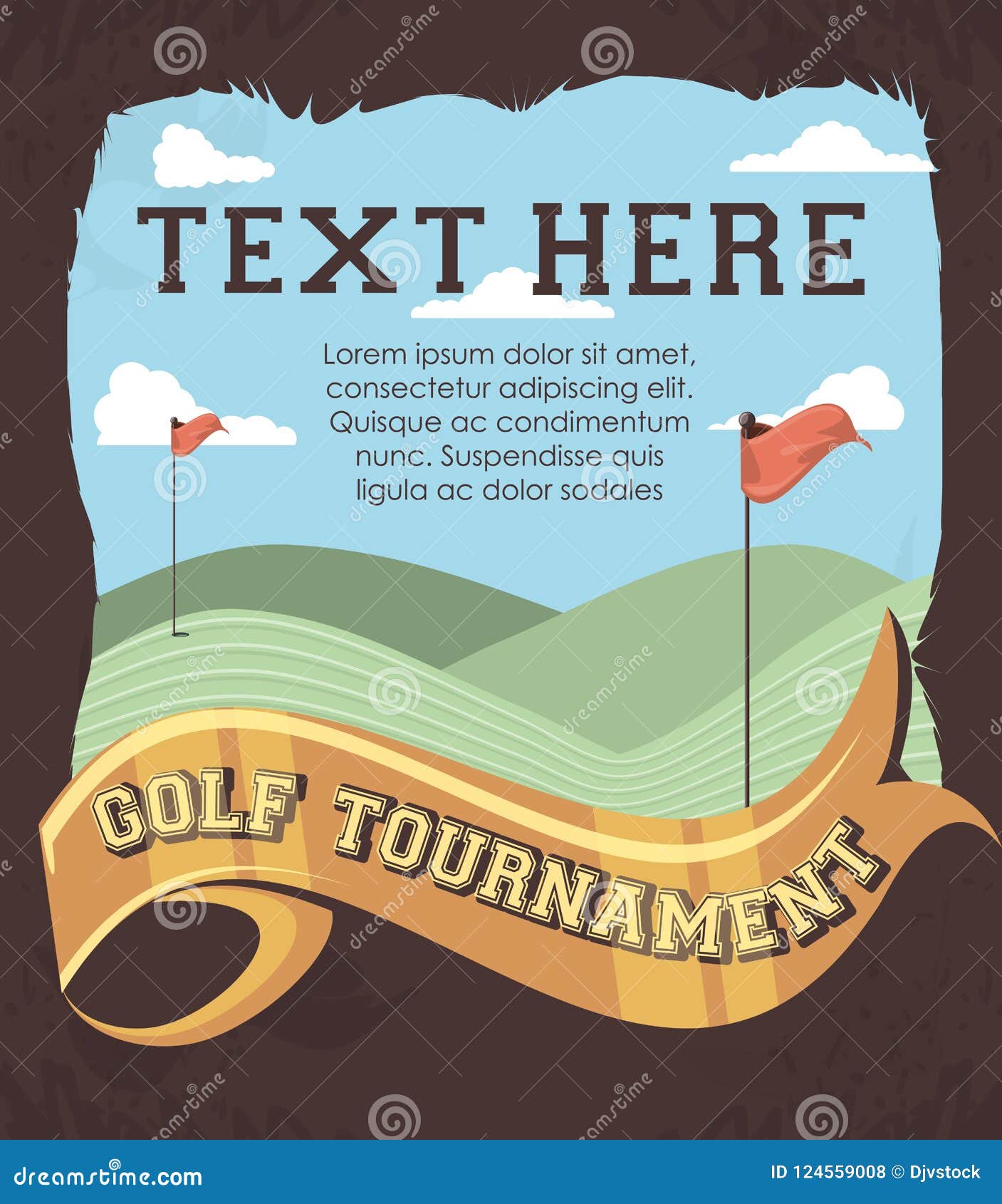 Golf Club Label with Course Stock Vector - Illustration of premium ...